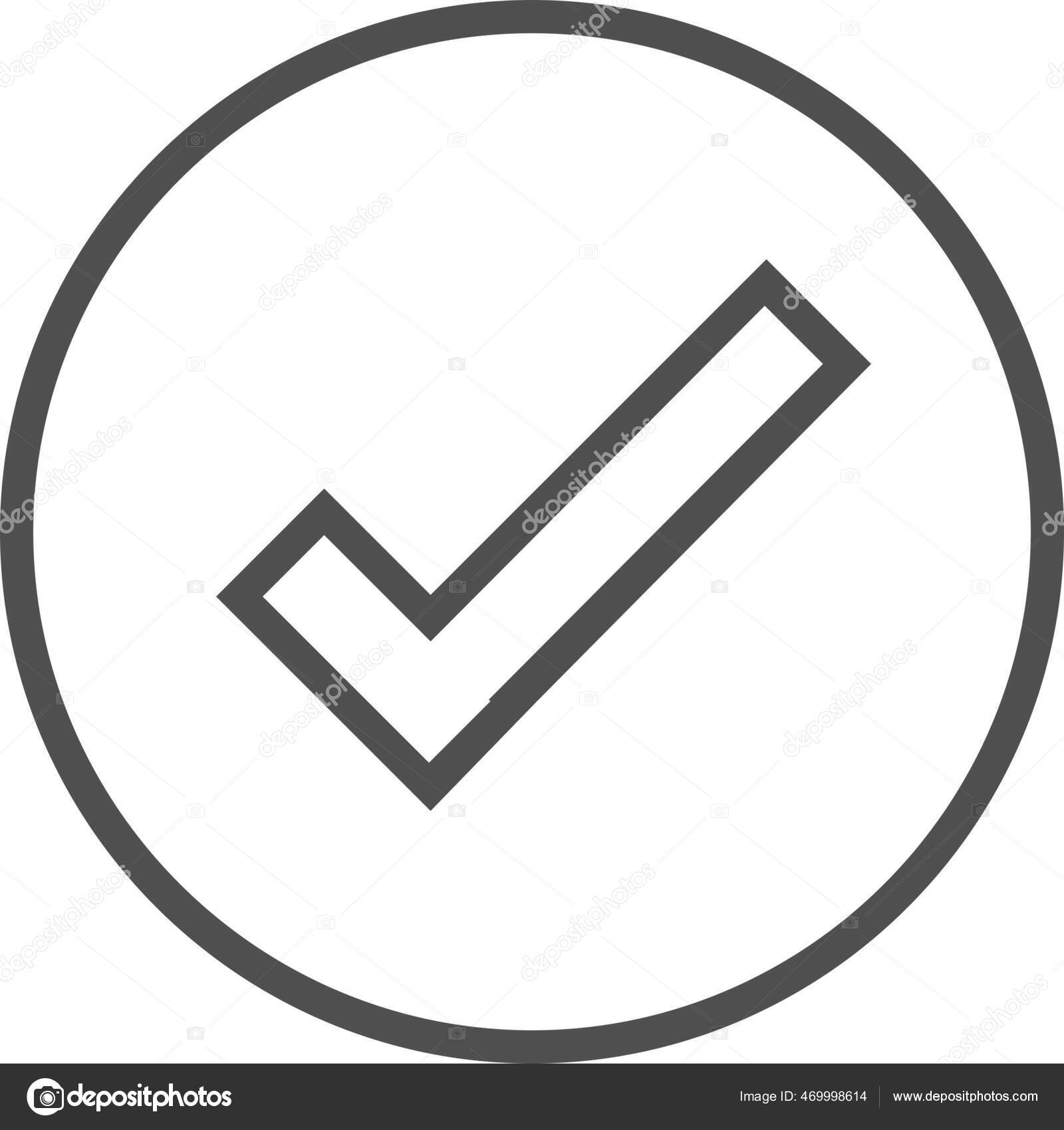Marca Seleção Confirmar Ícone Confirmação Estilo Esboço Vetor de ...