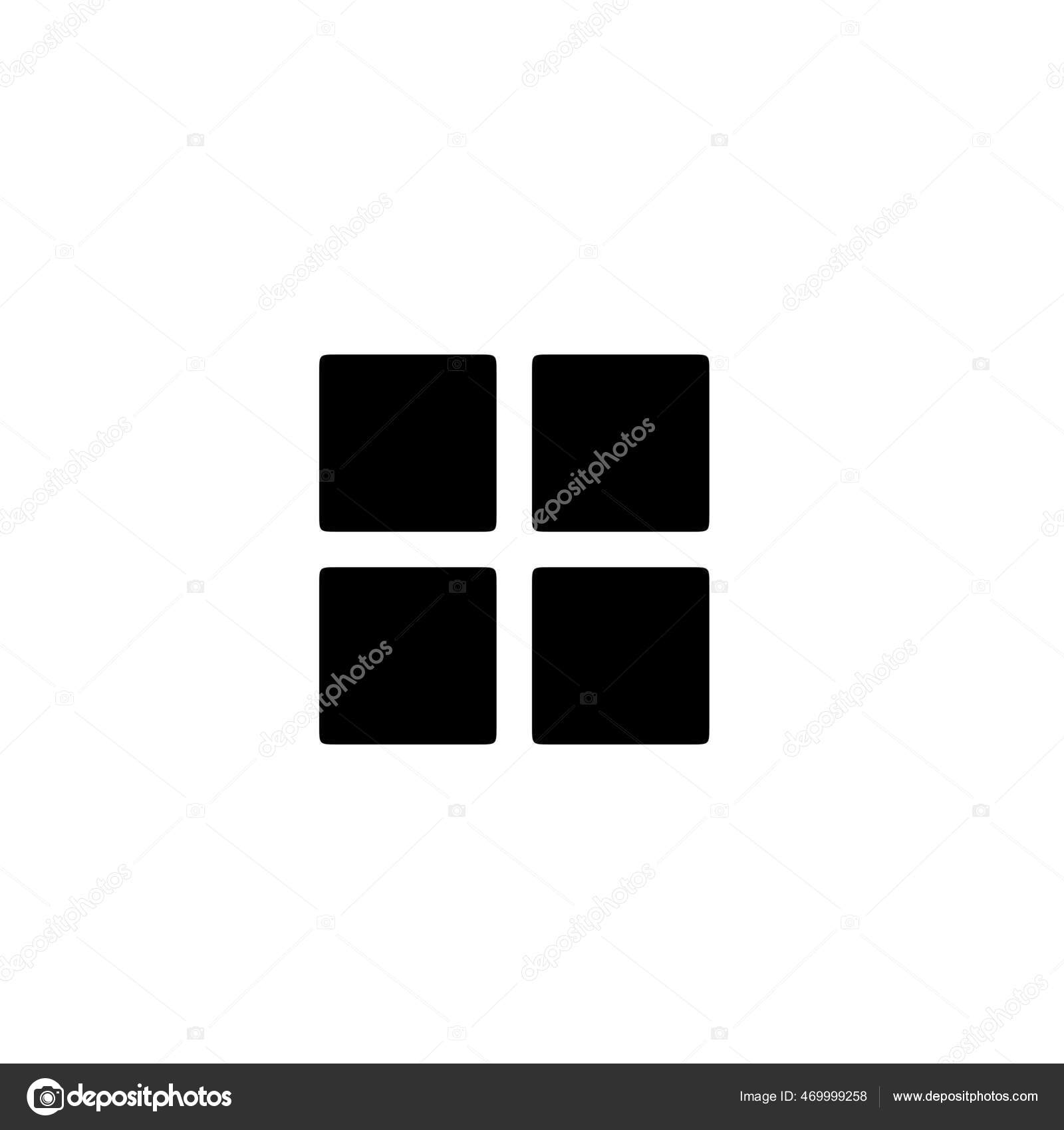 Grid Layout Squares Icon Solid Style Stock Vector Image by ©iconfinder ...