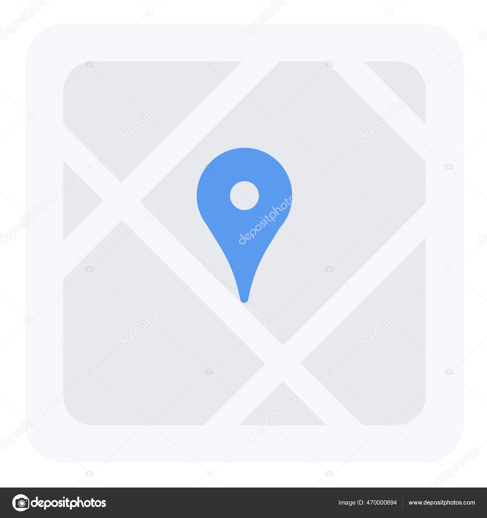 Icono Pantalla Mapa Aplicación Estilo Plano Vector de stock #470000694 ...