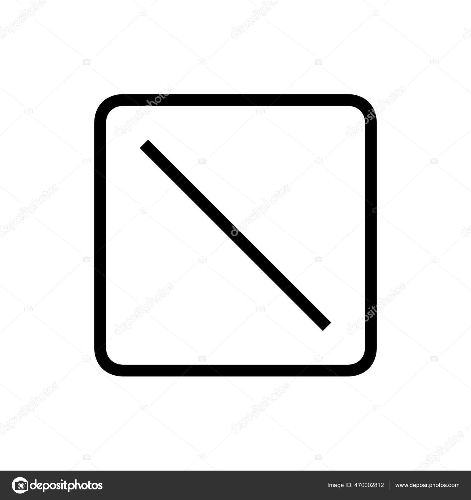 Canvas Diagonals Layout Icon Outline Style Stock Vector Image by ...