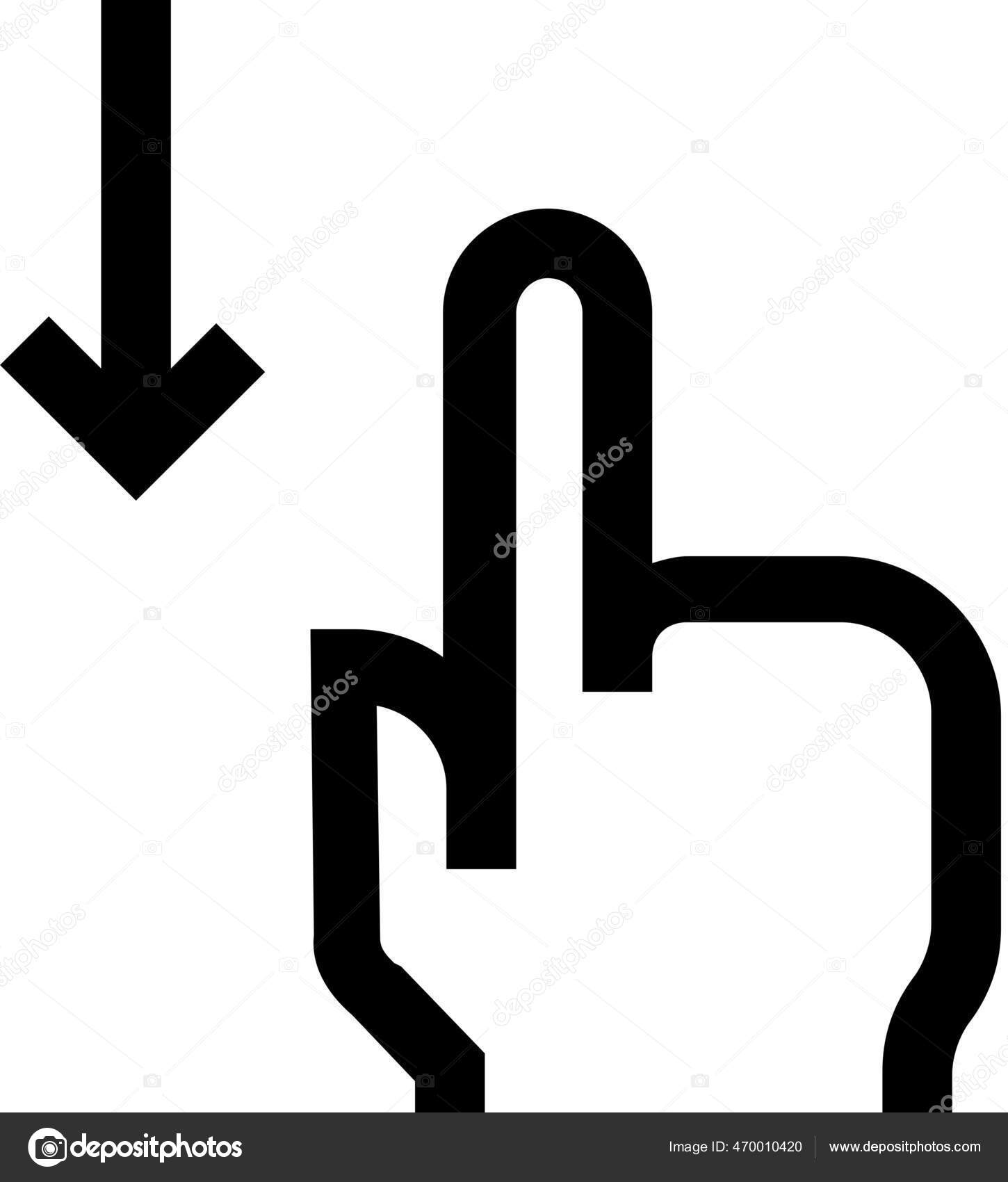 Finger Gesture Hand Icon Outline Style Stock Vector by ©iconfinder ...