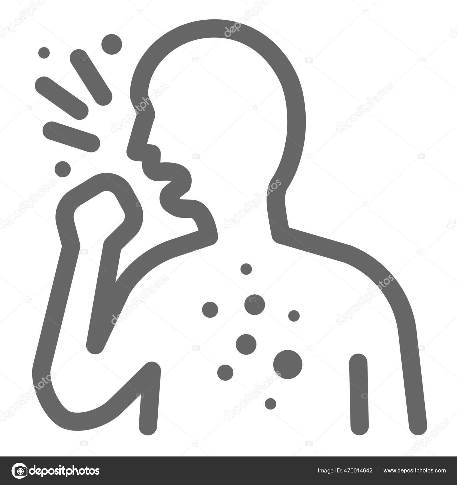 Cold Cough Dust Icon Outline Style Stock Vector by ©iconfinder 470014642