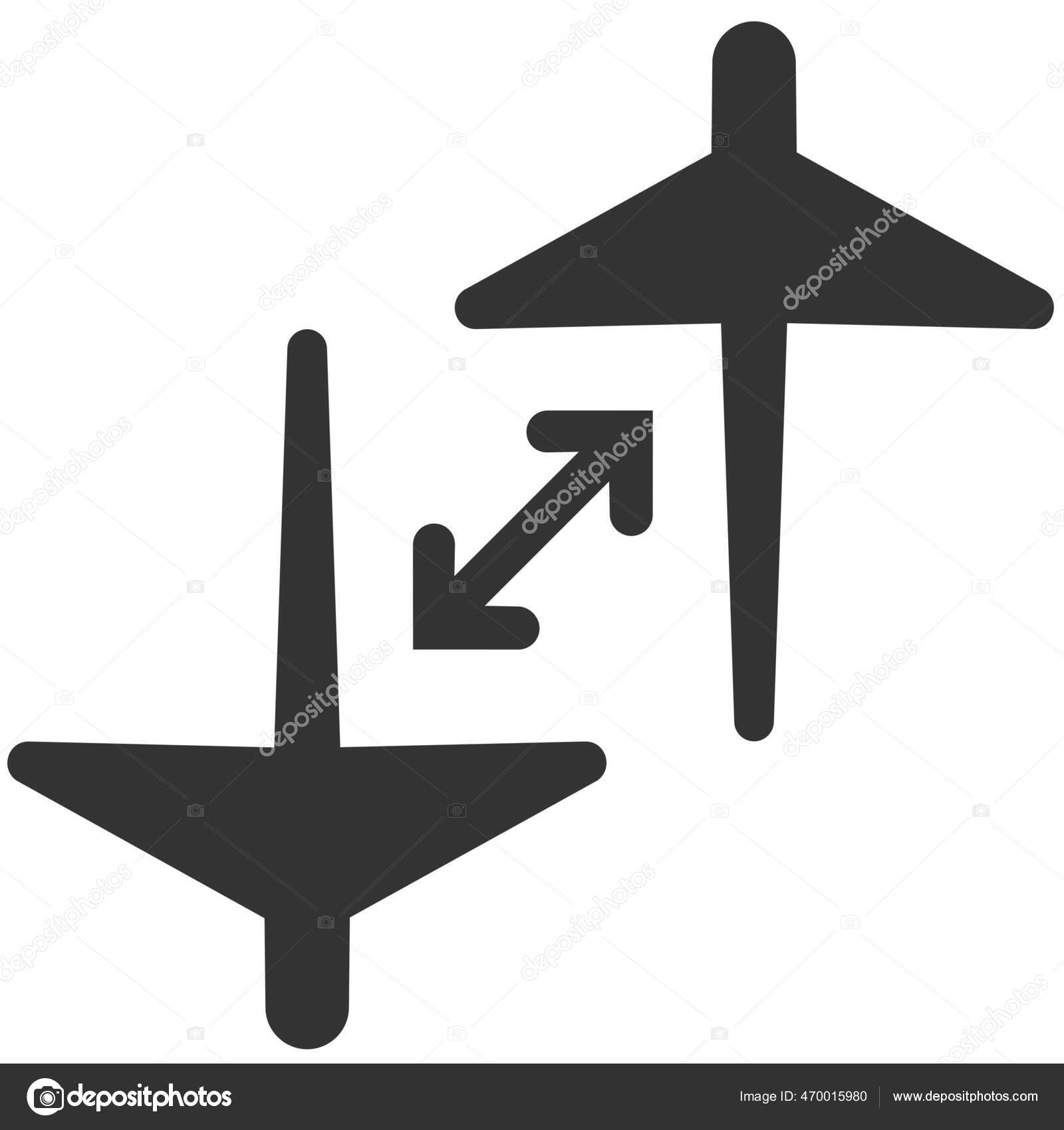 Connecting Flights Flight Flight Connections Icon Solid Style Stock ...