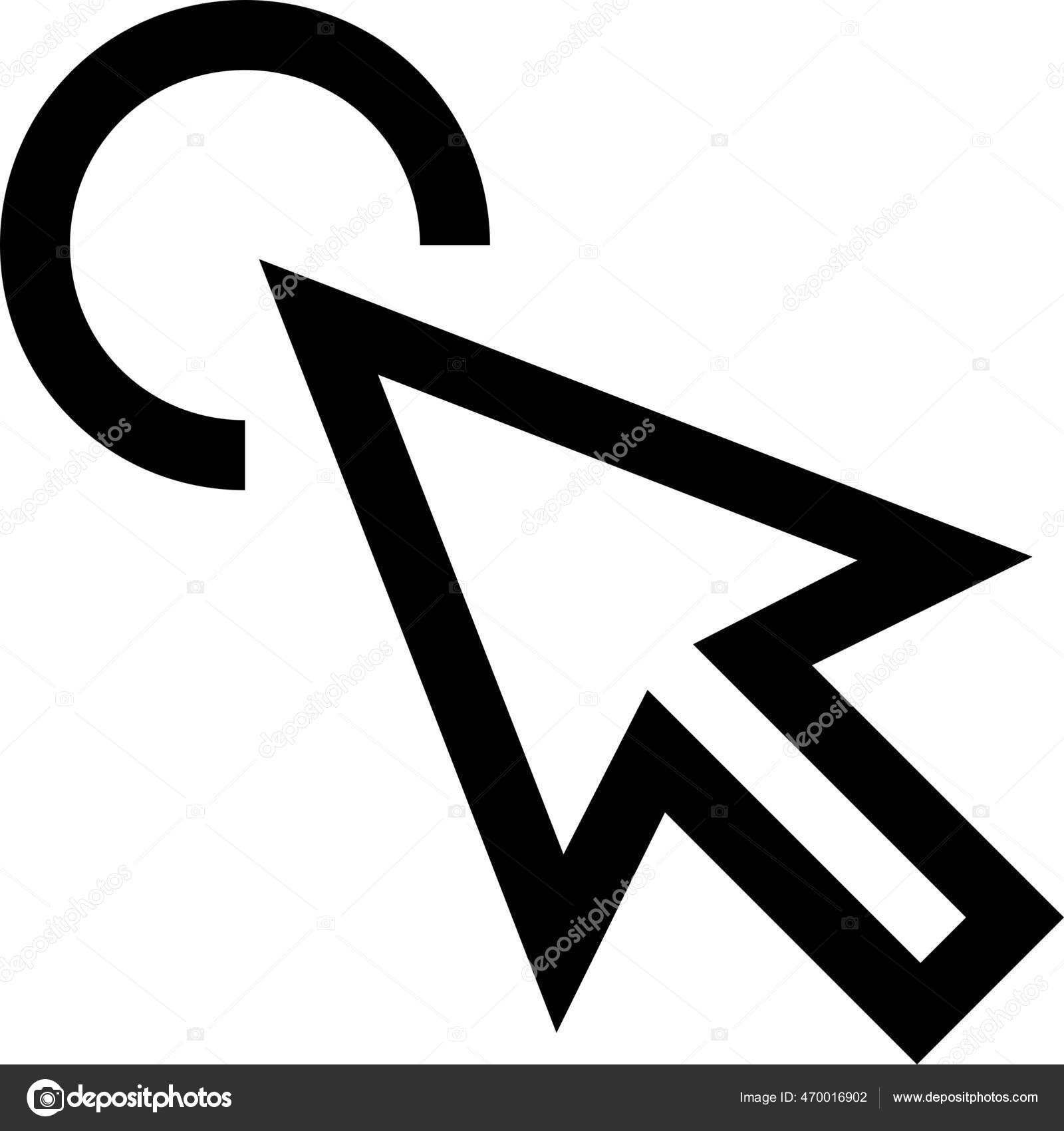 Arrow Browser Click Icon Outline Style Stock Vector Image by ...
