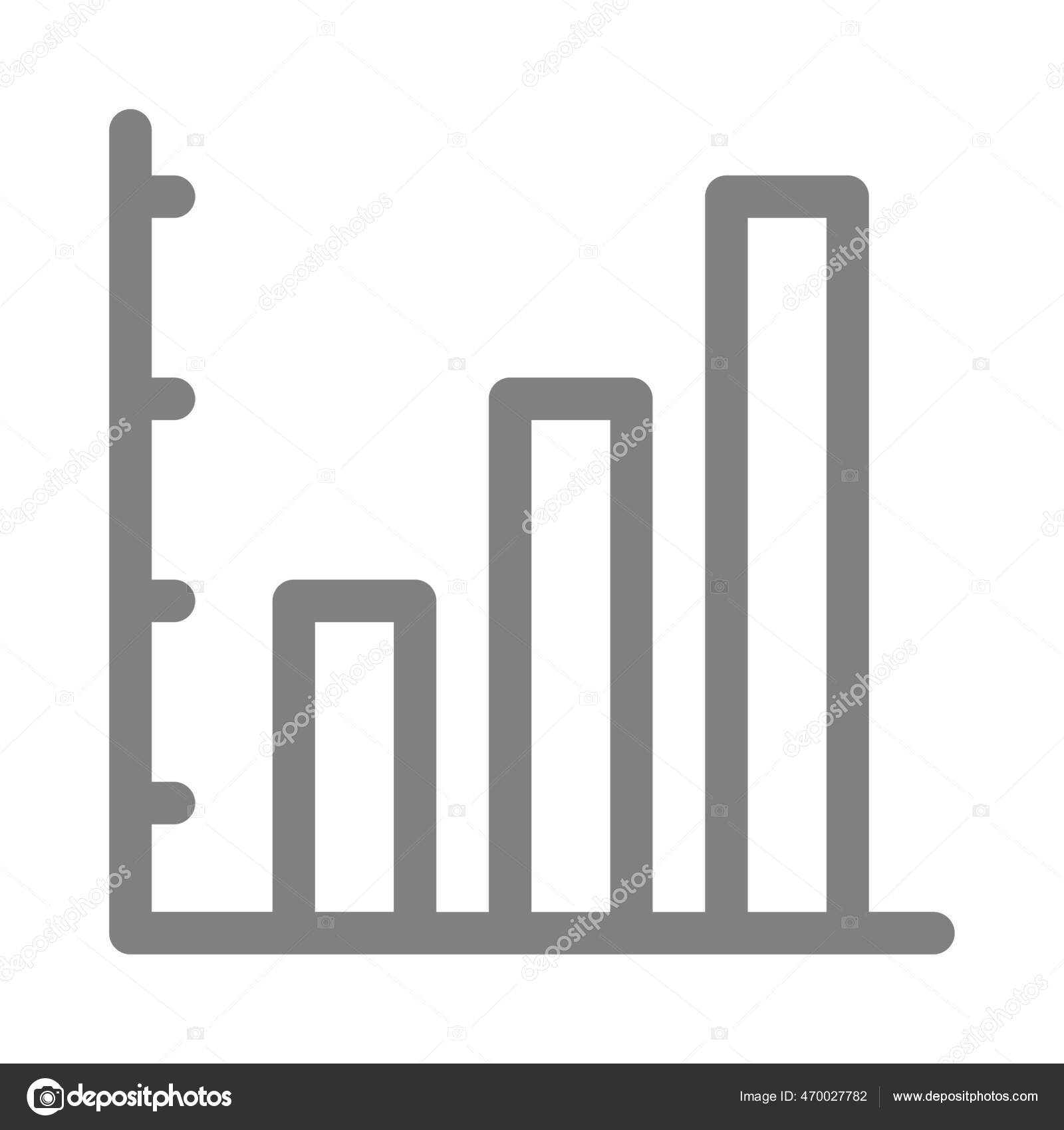Bar Chart Garph Icon Outline Style Stock Vector by ©iconfinder 470027782