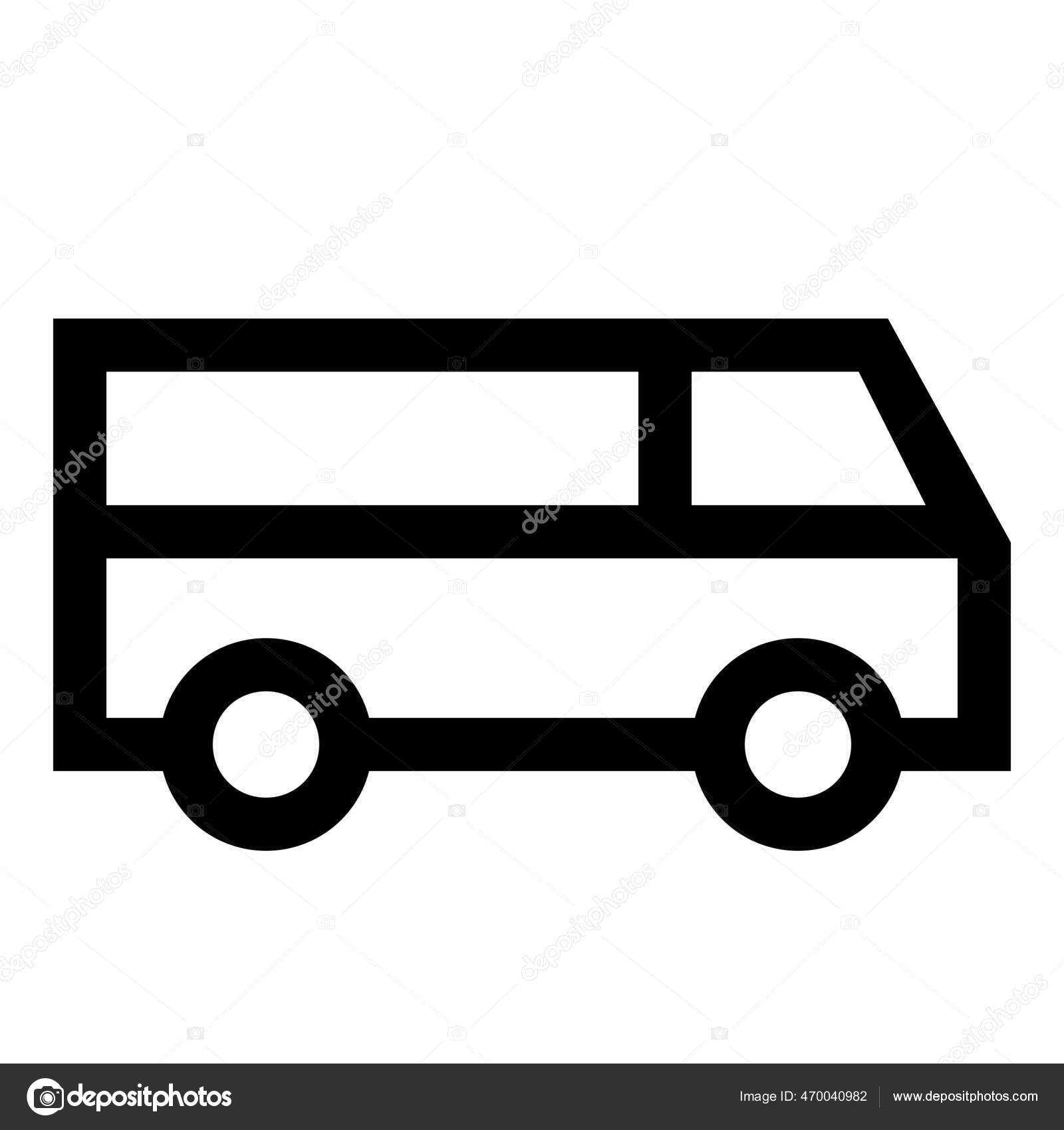 Car Side Transit Icon Outline Style Stock Vector by ©iconfinder 470040982