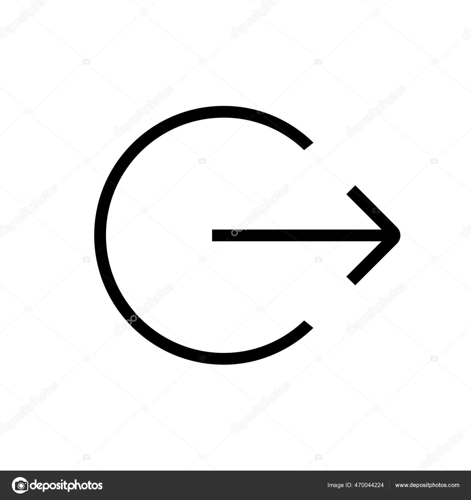 Arrow Circle Icon Outline Style Stock Vector by ©iconfinder 470044224