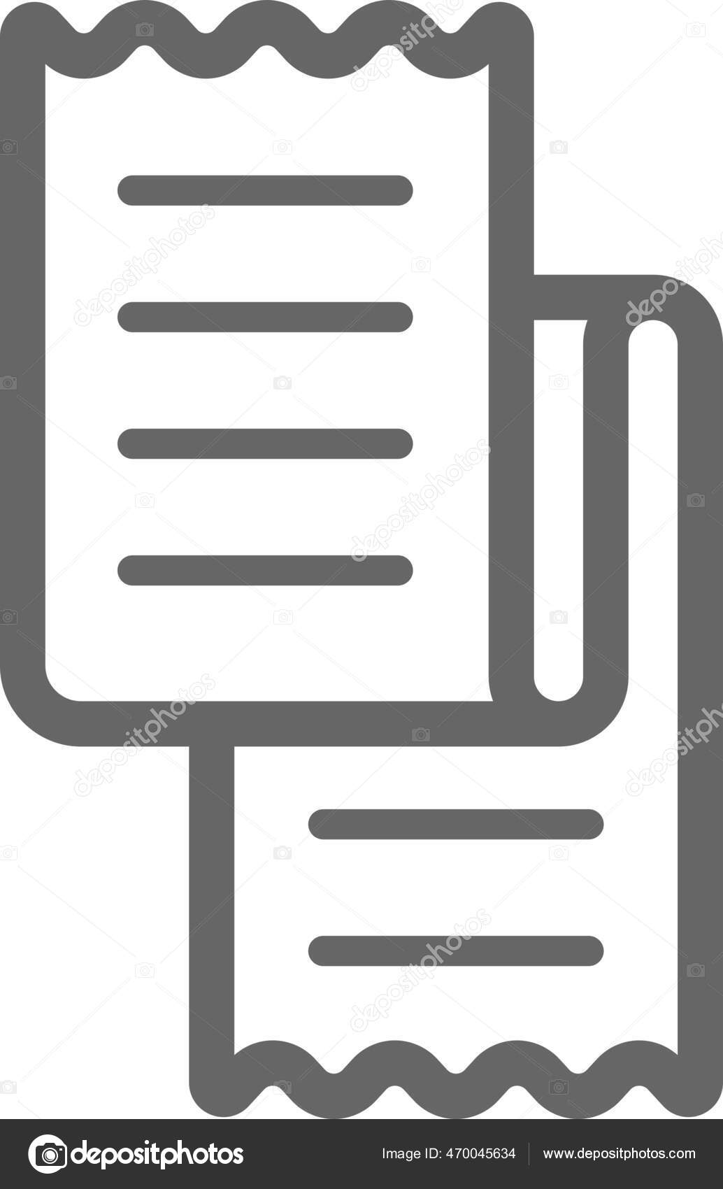 Bill Delivery Long Icon Outline Style Stock Vector by ©iconfinder 470045634