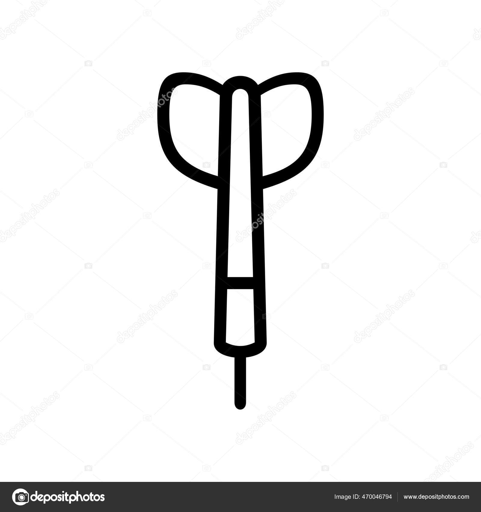Dardo Icono Precisión Diana Estilo Esquema Vector de stock #470046794 ...