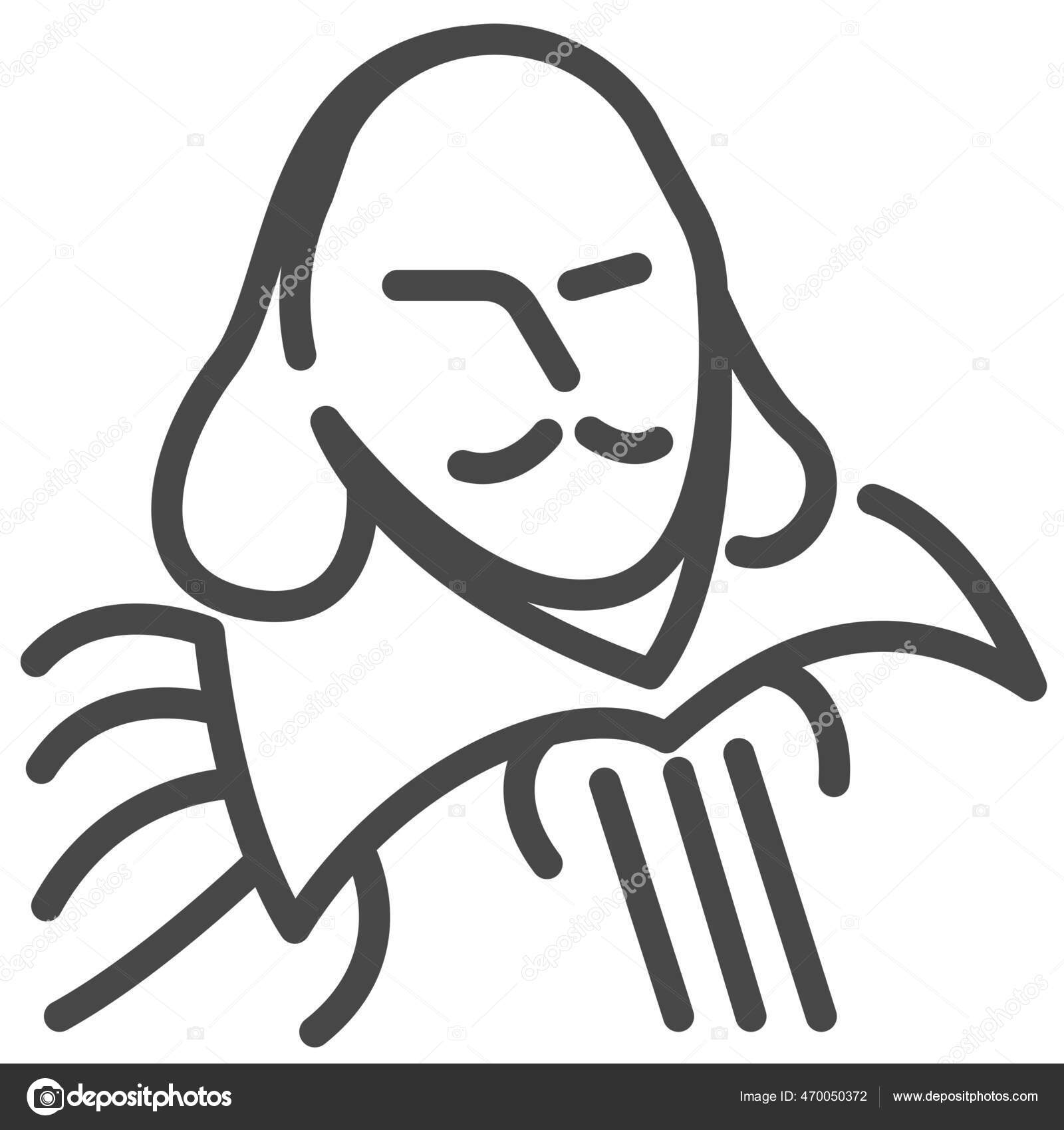 British English Playwright Icon Outline Style Stock Vector by ...
