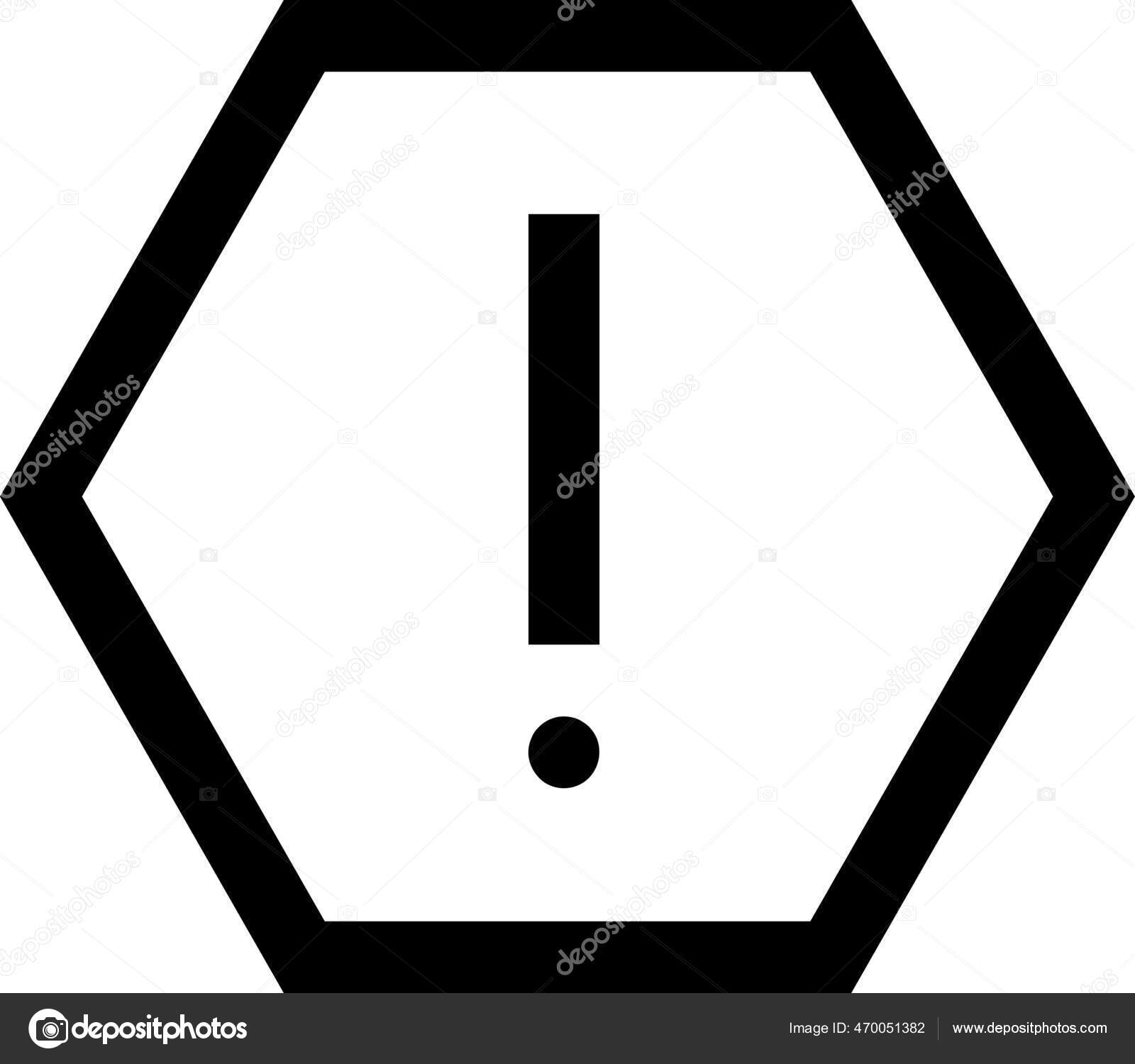 Icono Signo Exclamación Código Estilo Esquema Vector de stock ...