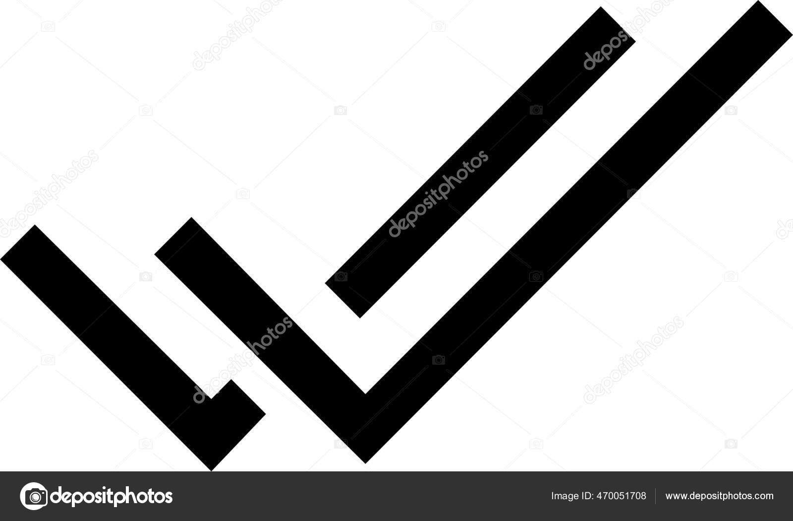 Check Double Mark Icon Outline Style Stock Vector by ©iconfinder 470051708