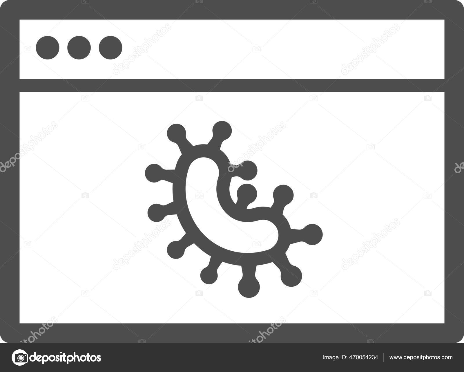 Browser Bug Internet Icon Outline Style Stock Vector by ©iconfinder ...