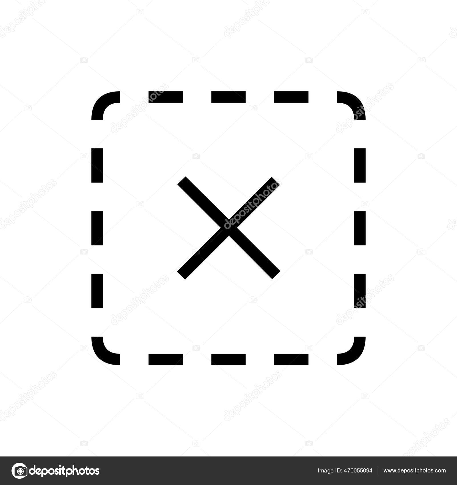 Dashed Delete Remove Icon Outline Style Stock Vector By ©iconfinder 470055094