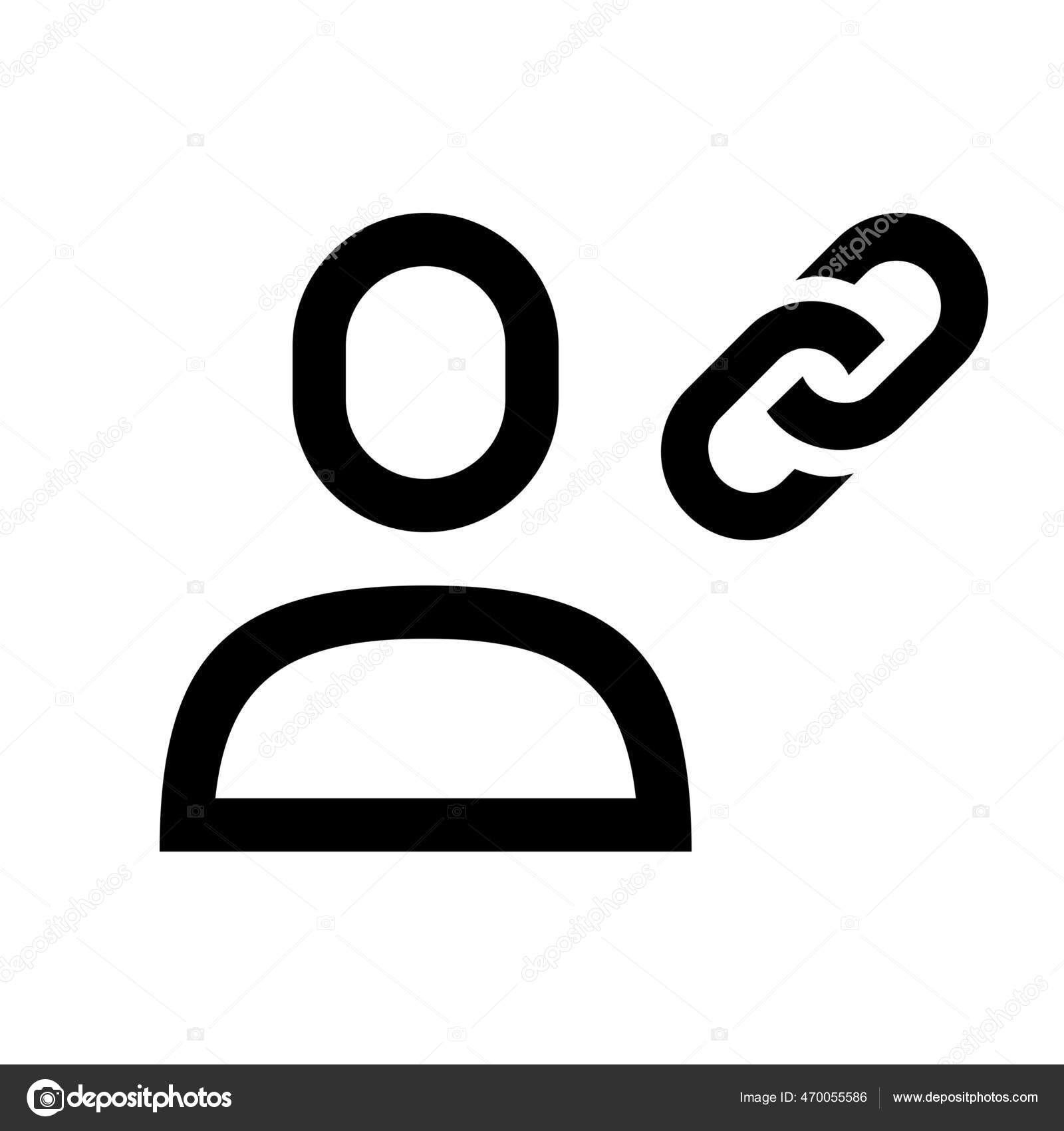 Connection Linked User Icon Outline Style Stock Vector by ©iconfinder ...