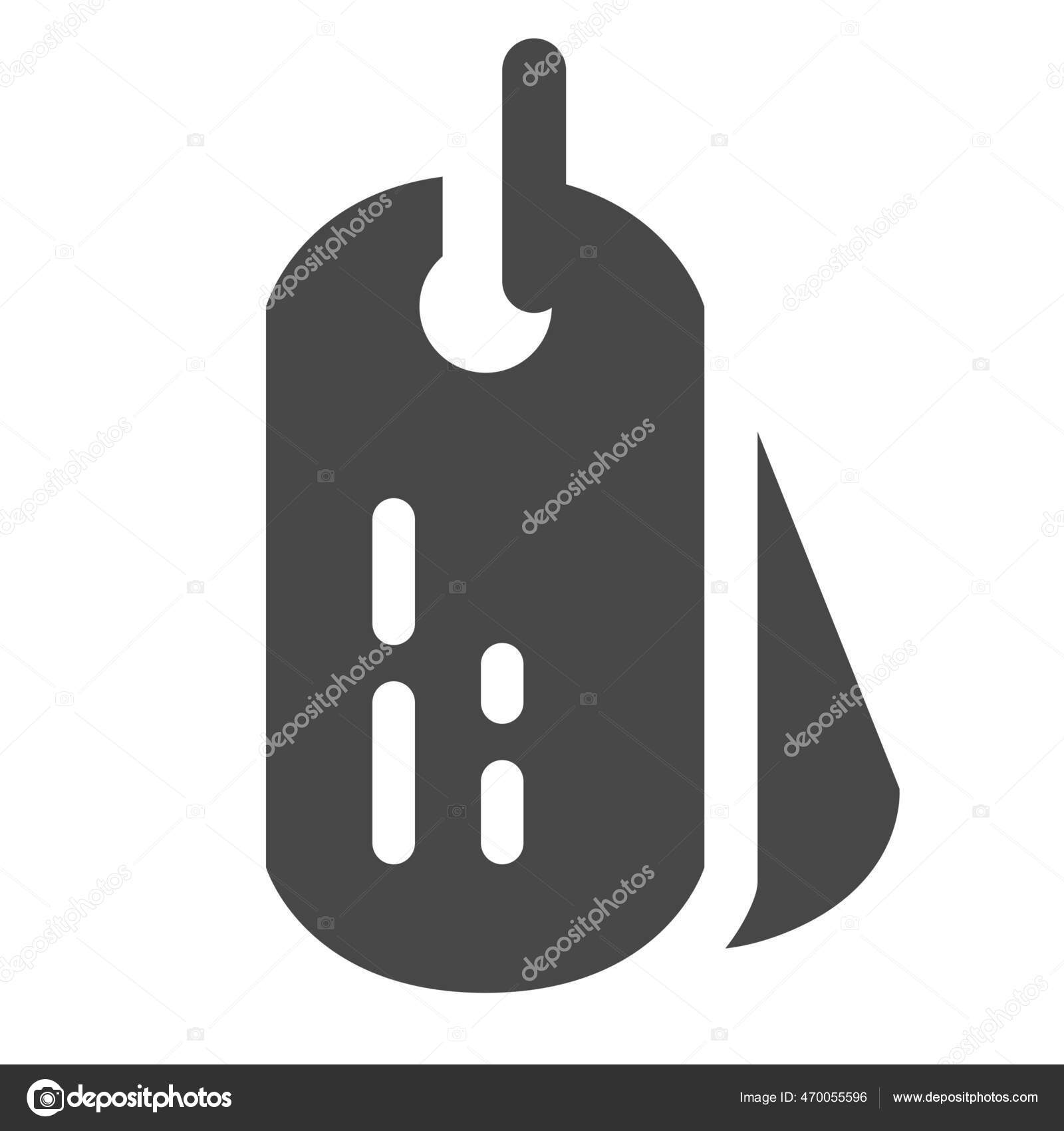 Dog Tag Identification Military Icon Solid Style Stock Vector by ...