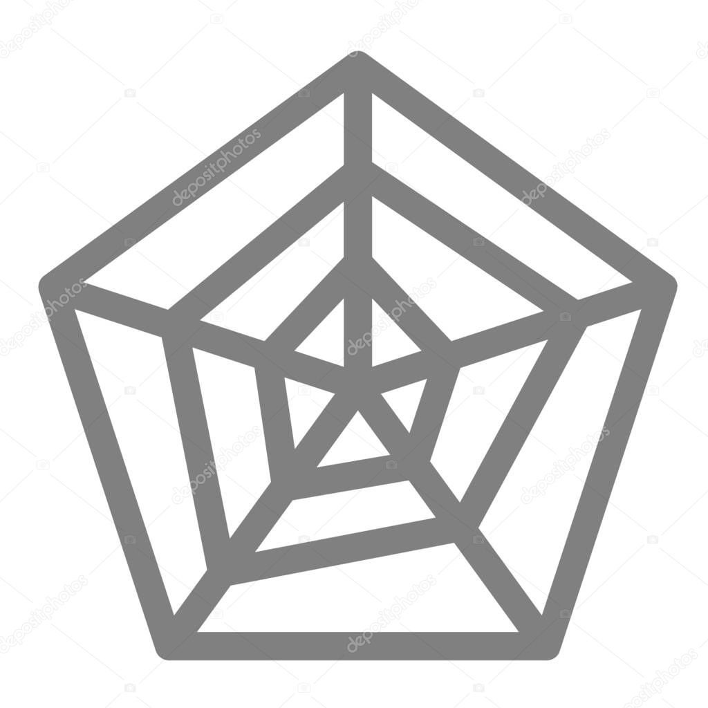 diagrama de gr fico icono de pent gono en estilo Esquema 2024