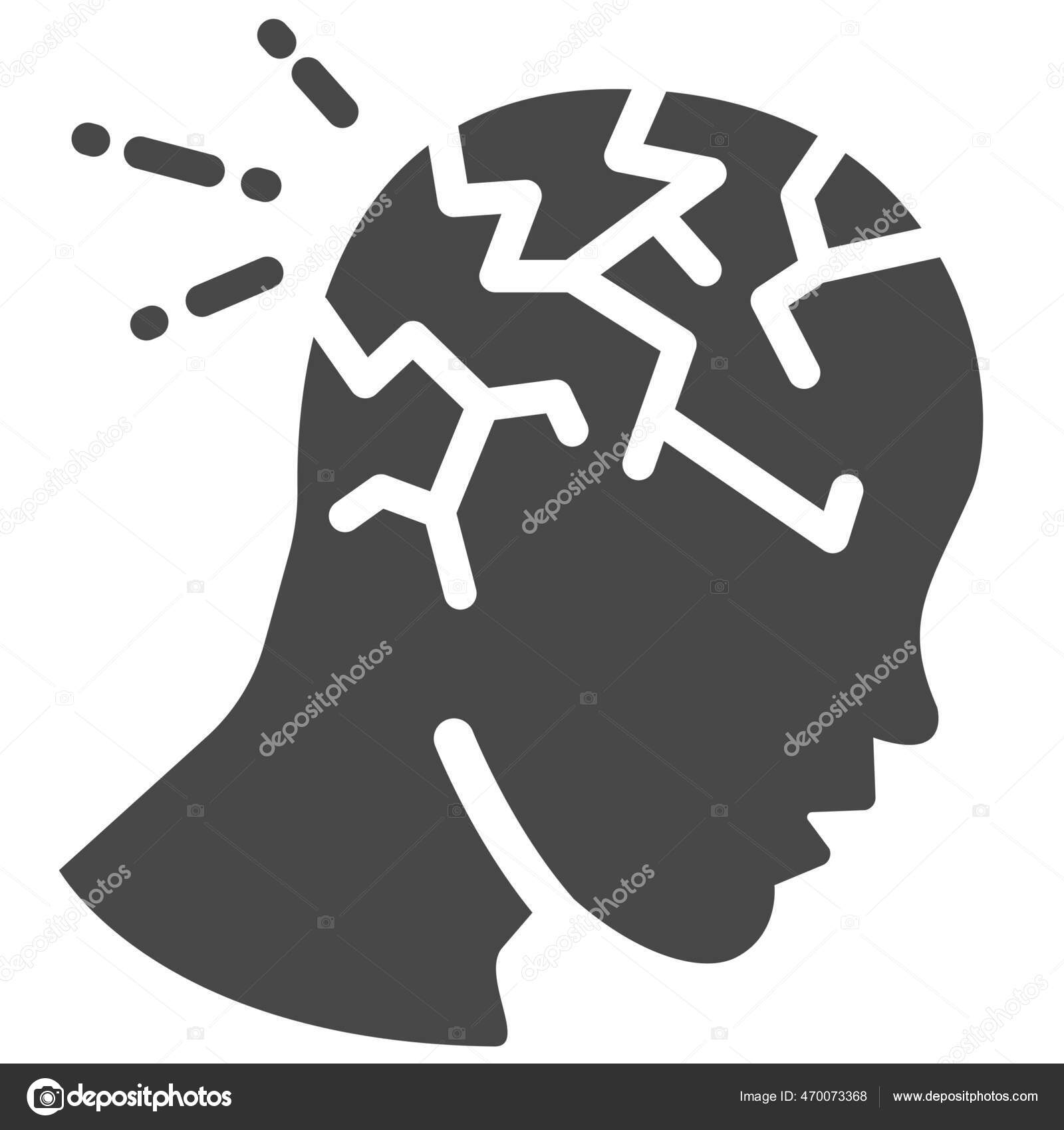 Broken Head Headache Icon Hospitals Healthcare Category Stock Vector ...