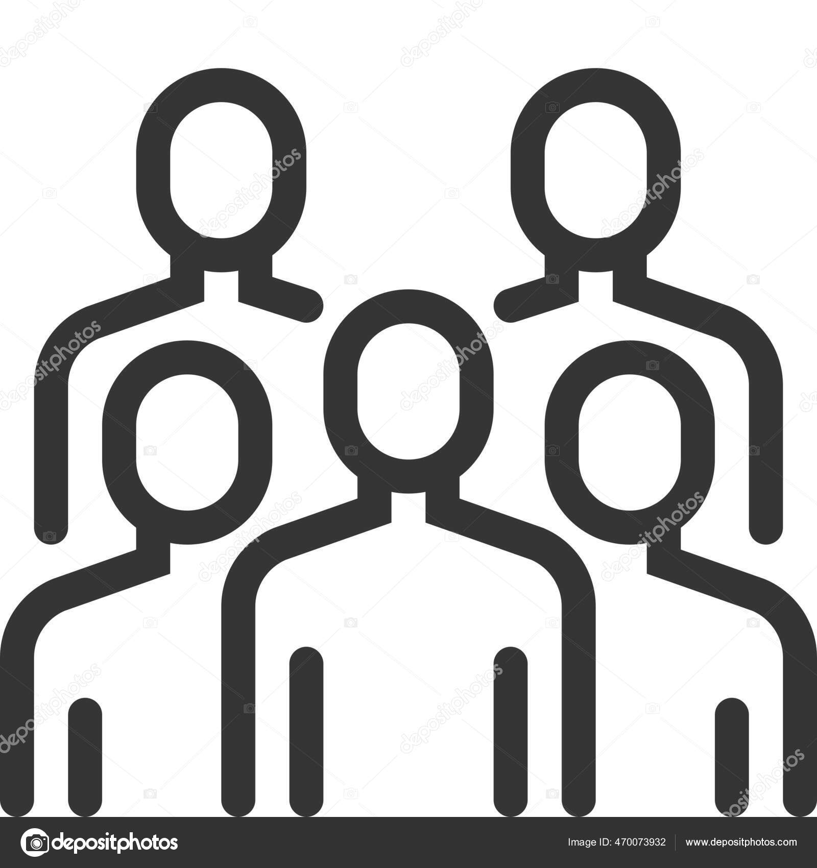 Employees Group Leader Icon Outline Style Stock Vector Image by ...