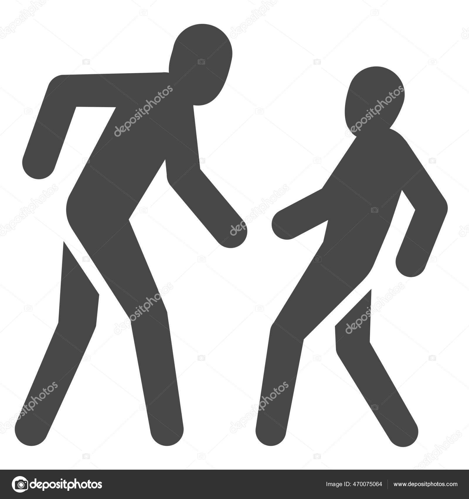 Intimidación Coerción Acosado Icono Estilo Sólido Vector de stock por ...