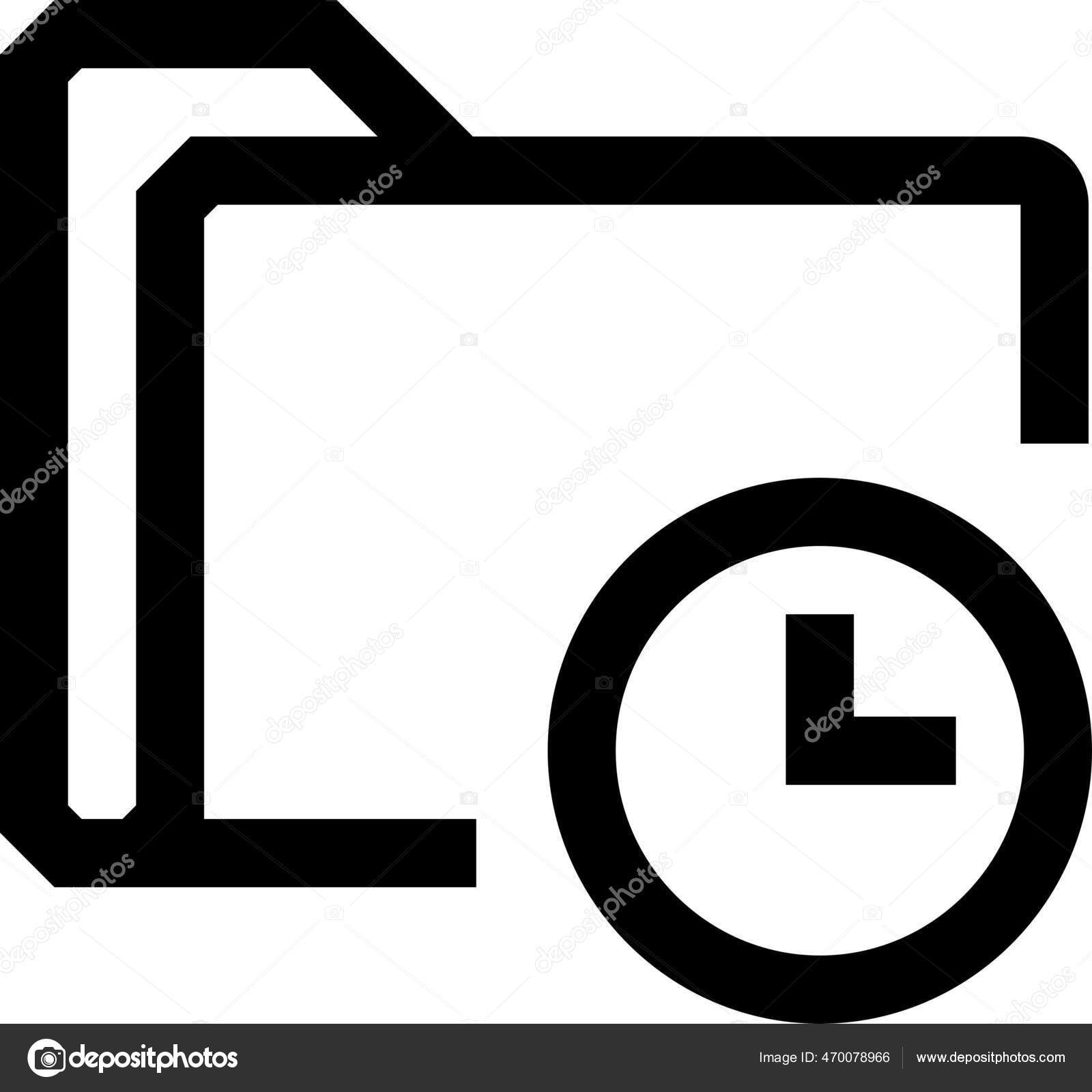 Clock Document File Icon Outline Style Stock Vector by ©iconfinder #470078966