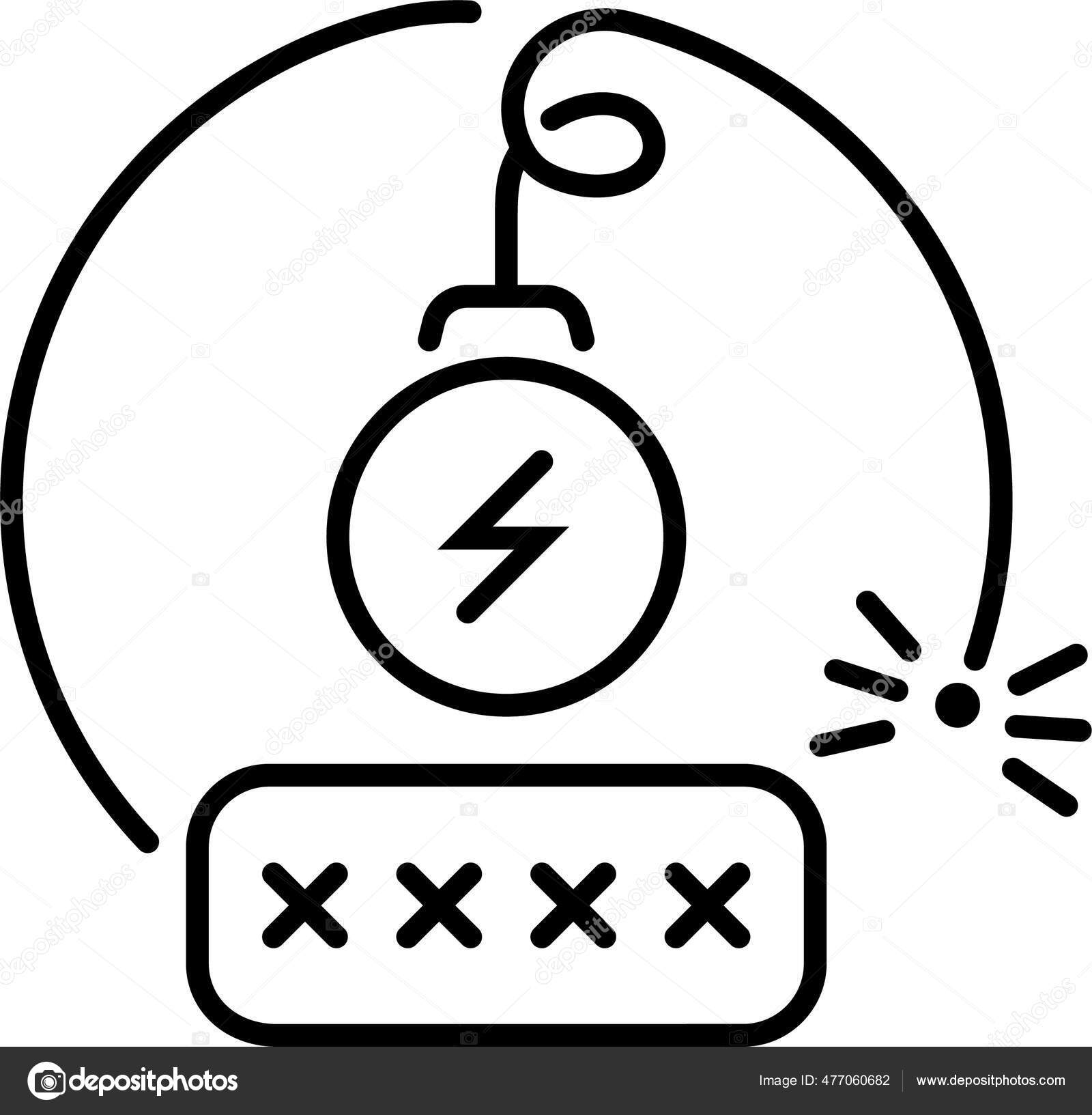 Fraude Grietas Icono Contraseña Vector de stock #477060682 de ©iconfinder