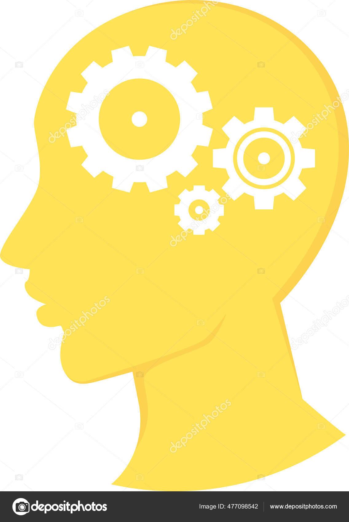 Plan Brain Configuration Icon Flat Style Stock Vector Image by ...