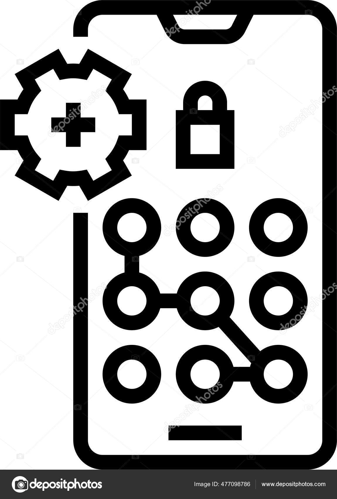 Screen Lock Password Icon Stock Vector by ©iconfinder 477098786