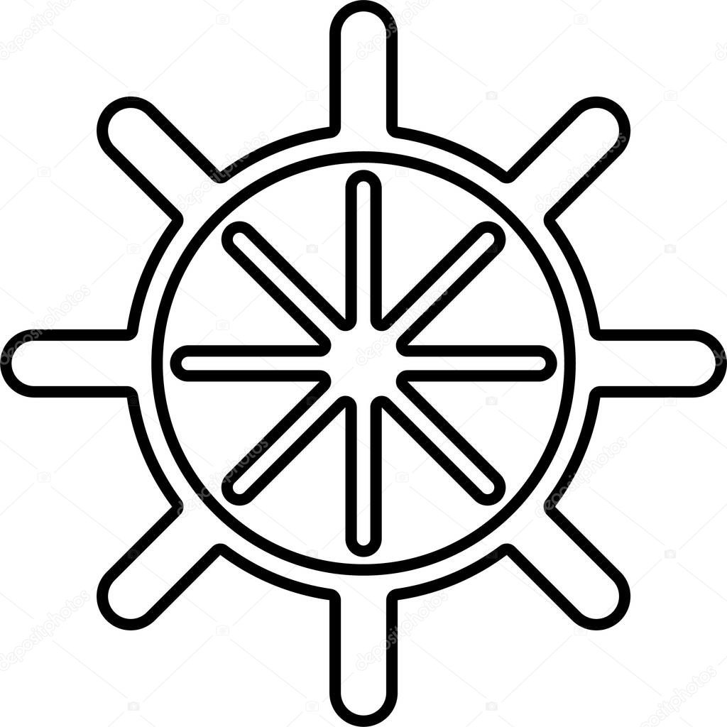 Icono Gestión Del Timón Control Estilo Esquema Vector de stock por ...