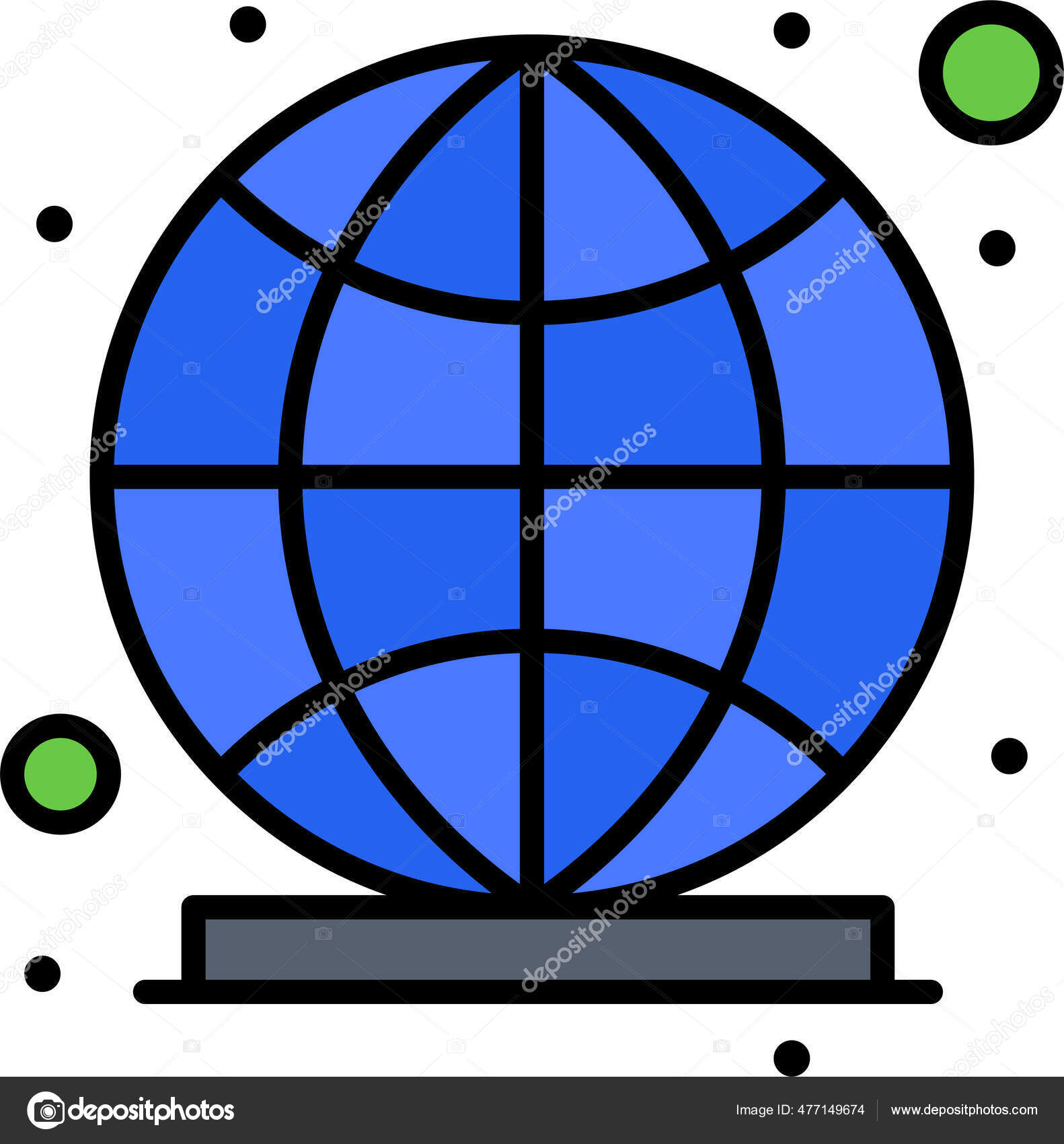 Connection Global Globe Icon Stock Vector by ©iconfinder 477149674