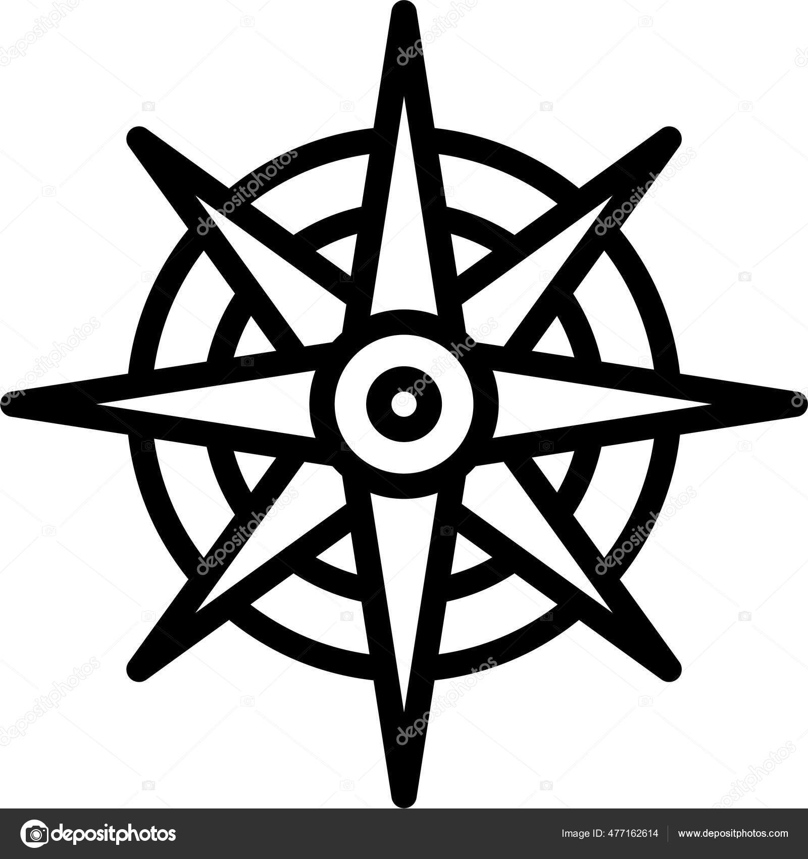 Compass Direction Location Icon Outline Style Stock Vector by ...