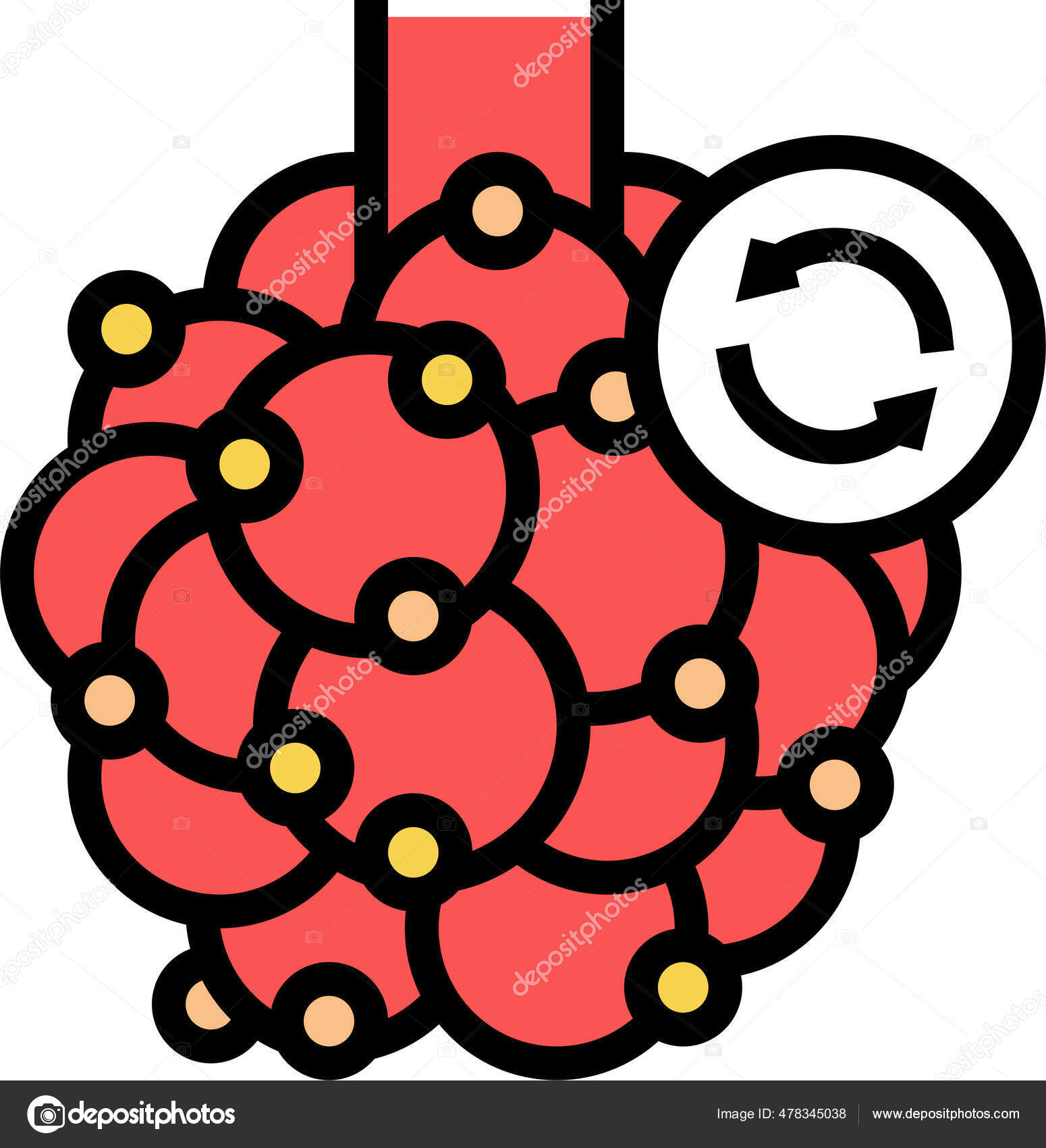 Interstitial Lung Disease Icon Filledoutline Style Stock Vector by ...