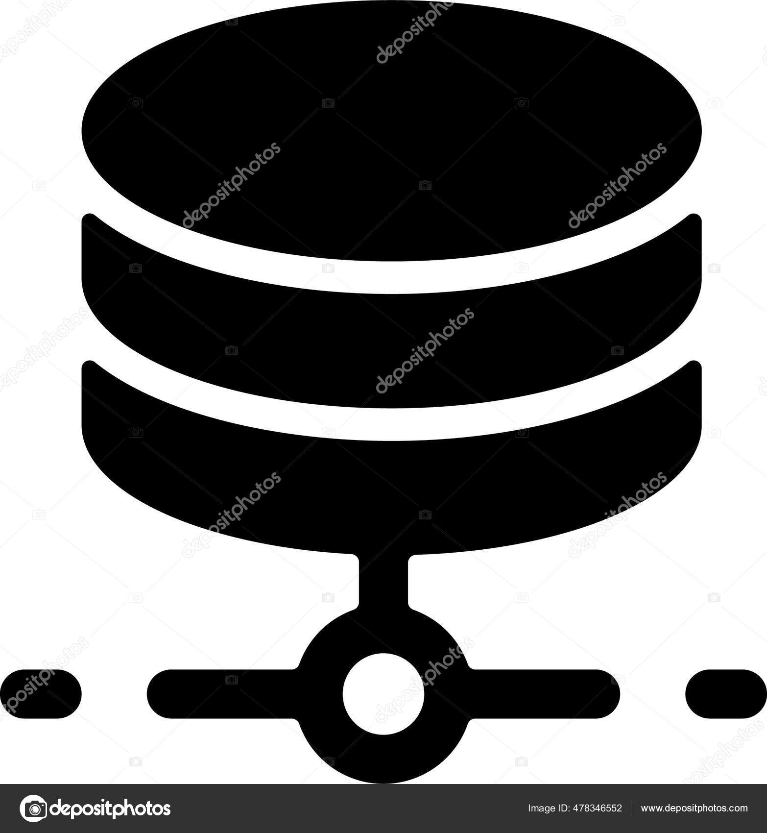 Database Disc Storage Icon Solid Style Stock Vector Image by ...