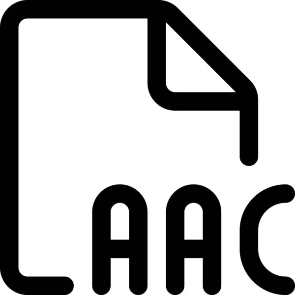 Aac Audio File Icon Outline Style Stock Vector Image by ©iconfinder ...