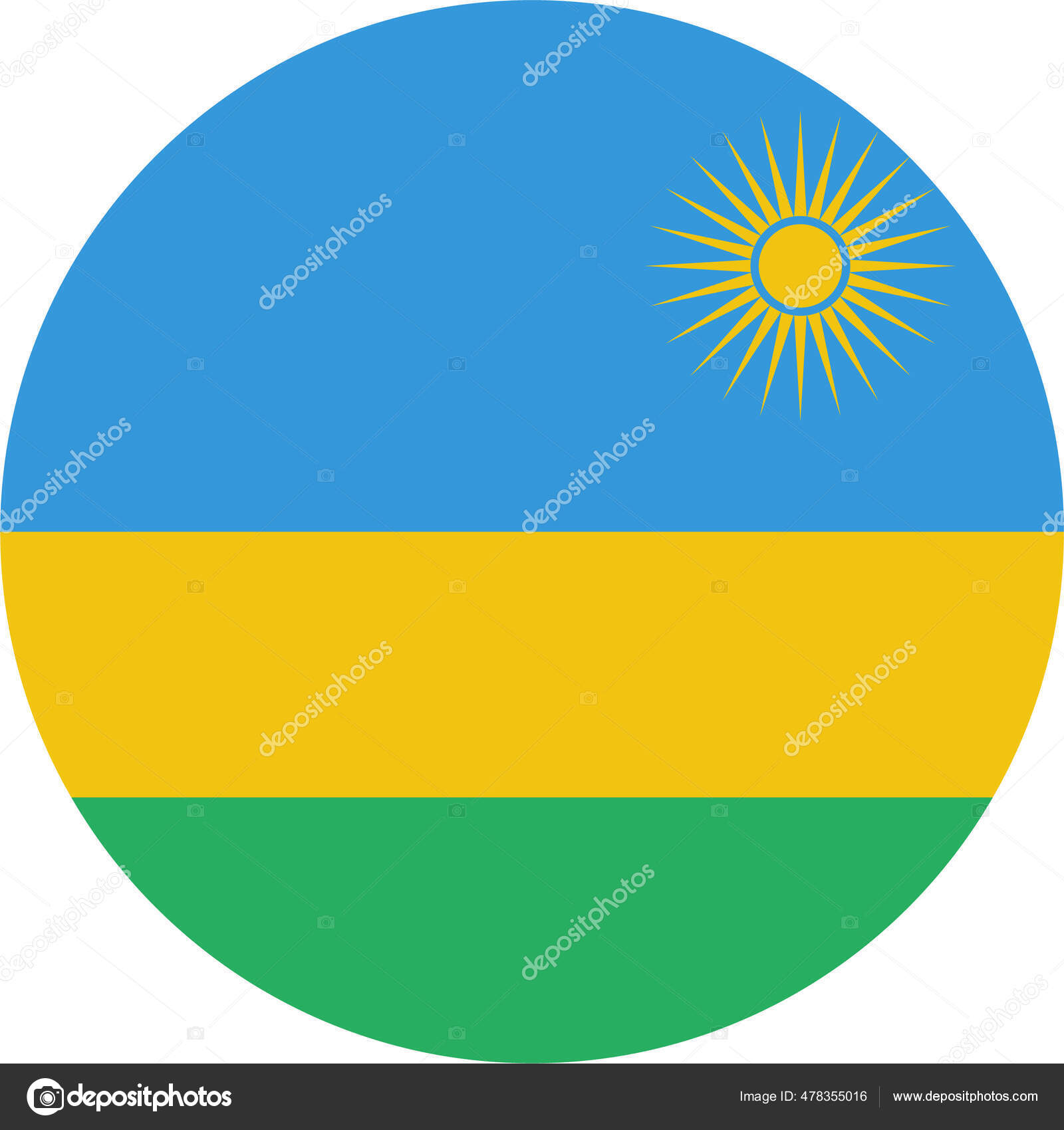 Country Flag Rwanda Icon Flat Style Stock Vector by ©iconfinder 478355016