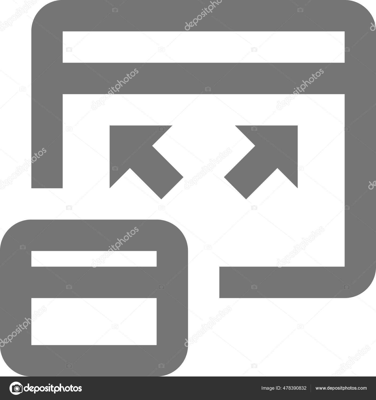 Expand Window Design Icon Outline Style Stock Vector Image by ...