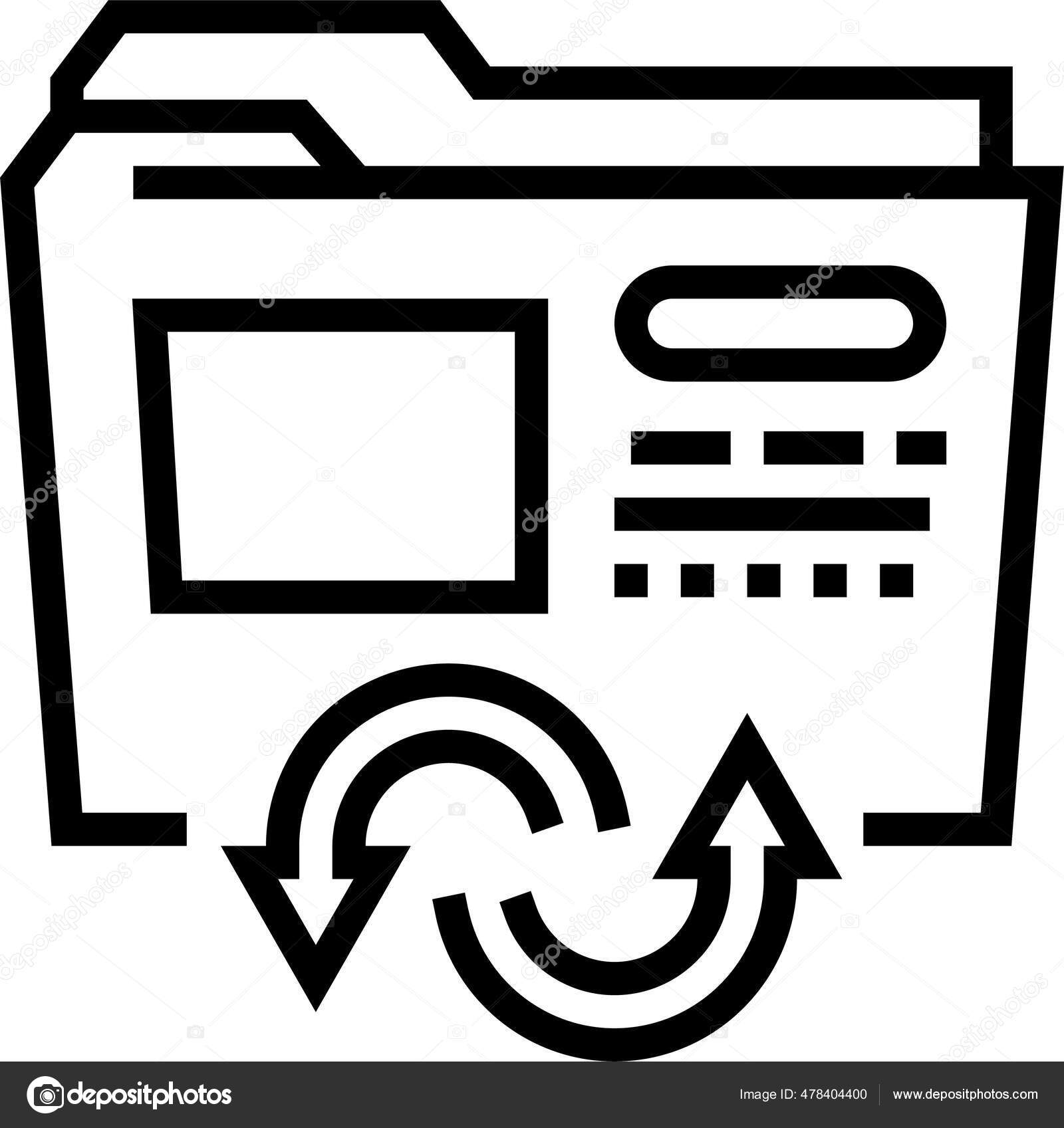 Files Converter Application Icon Outline Style Stock Vector by ...