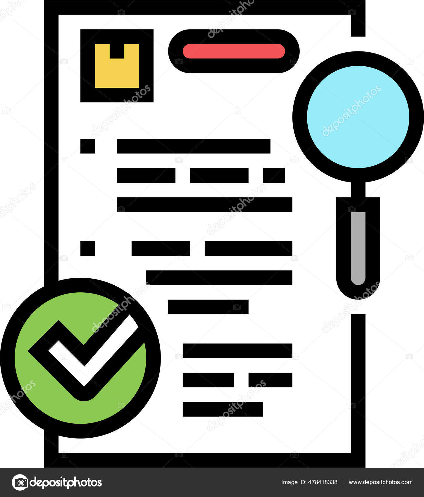 Icono Almacén Revisión Requisición Vector de stock #478418338 de ...