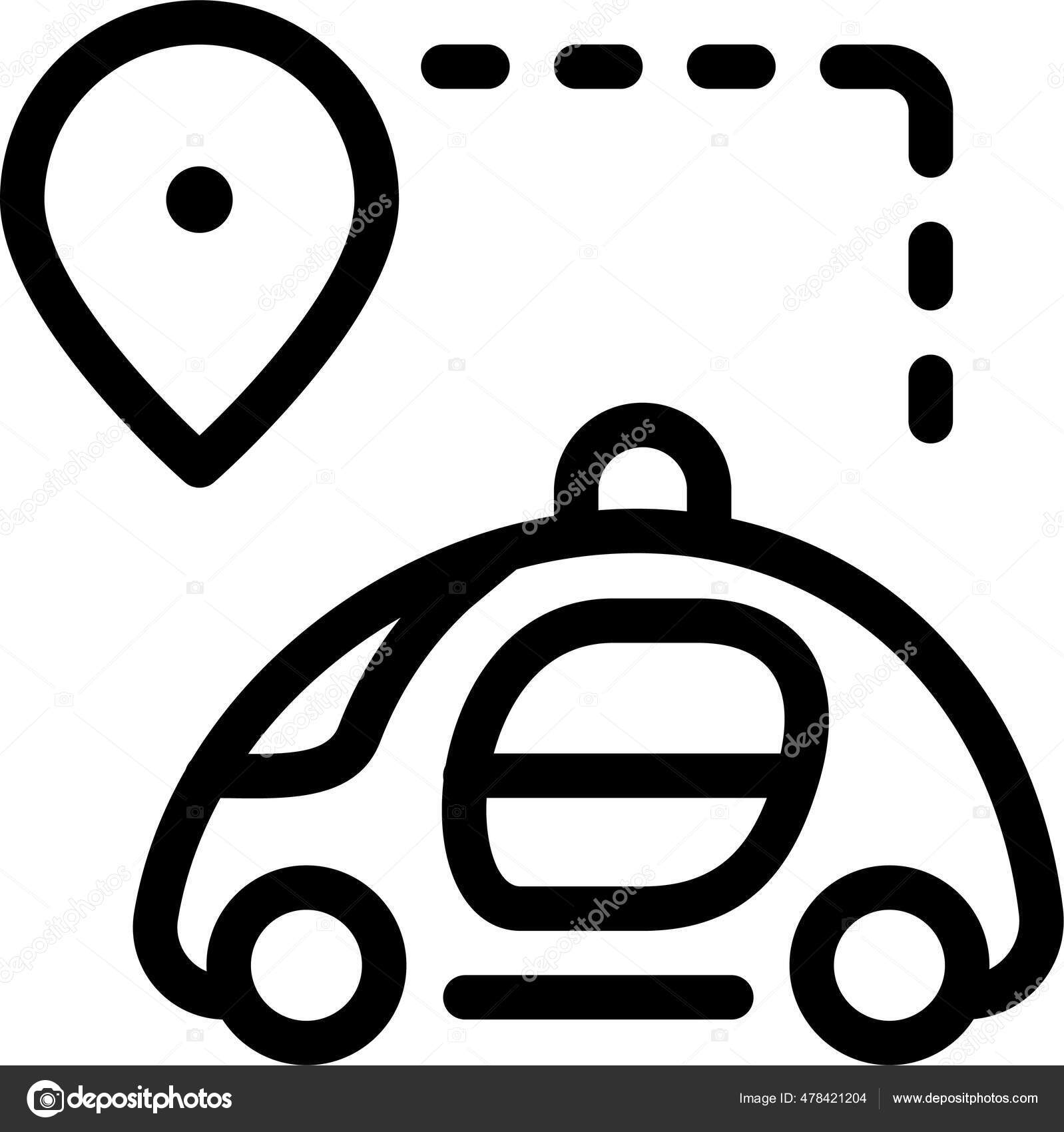 Auto Autonomous Car Icon Outline Style Stock Vector Image by ...