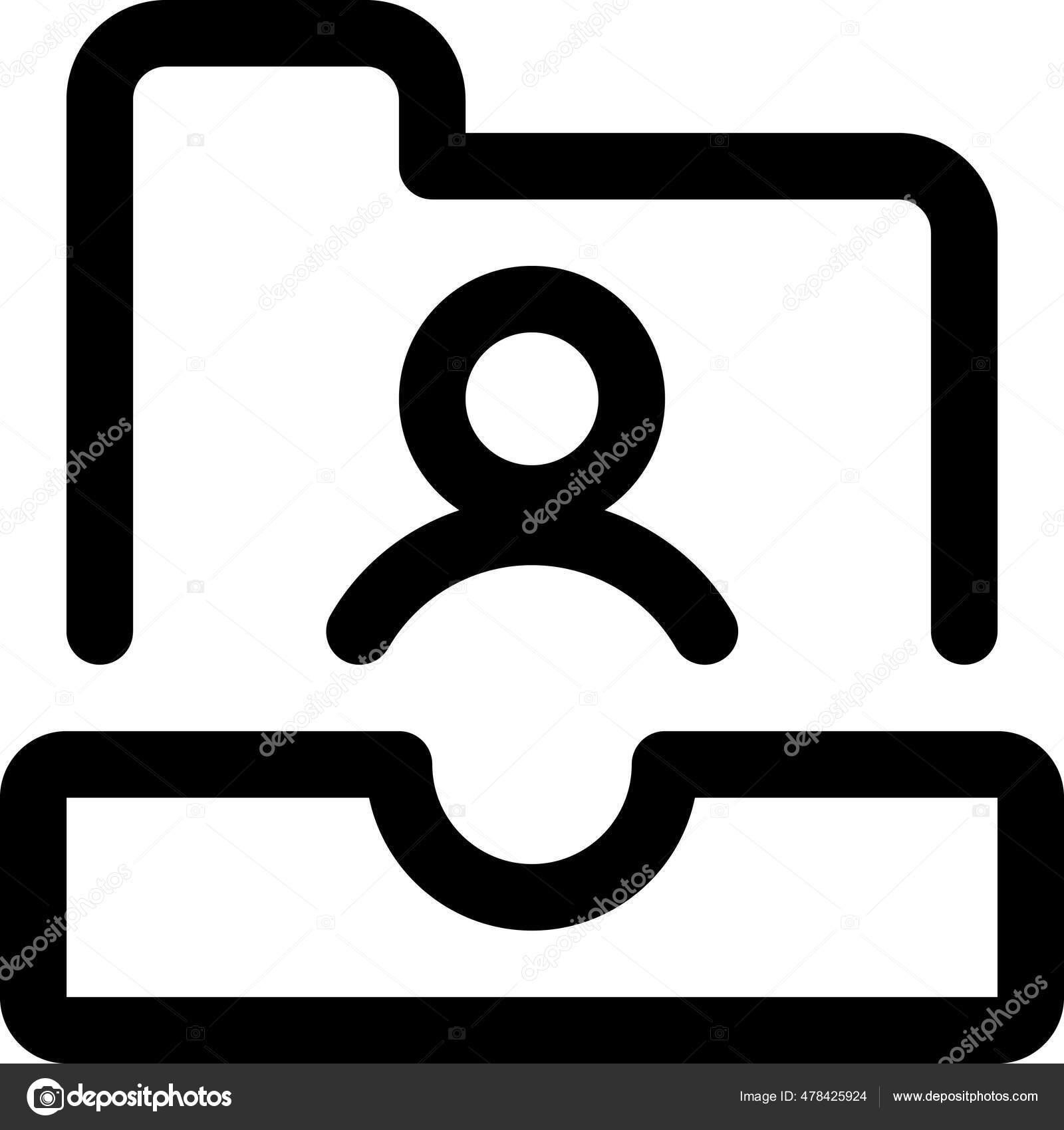 Single Neutral Folder Icon Outline Style Stock Vector Image by ...