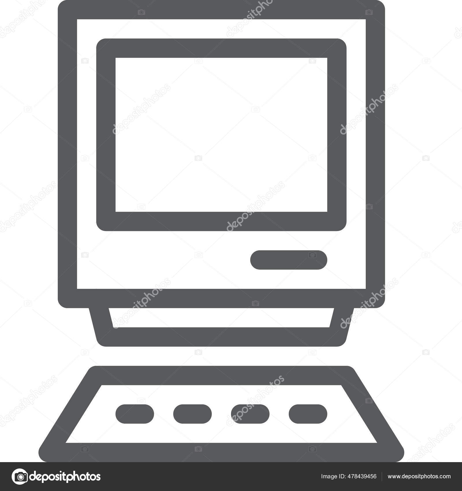 Computer Outline Clip Art