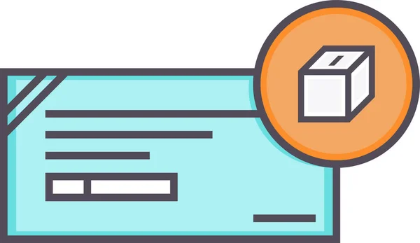 Banking Cheque Details Icon Filled Outline Style Stock Vector by ...