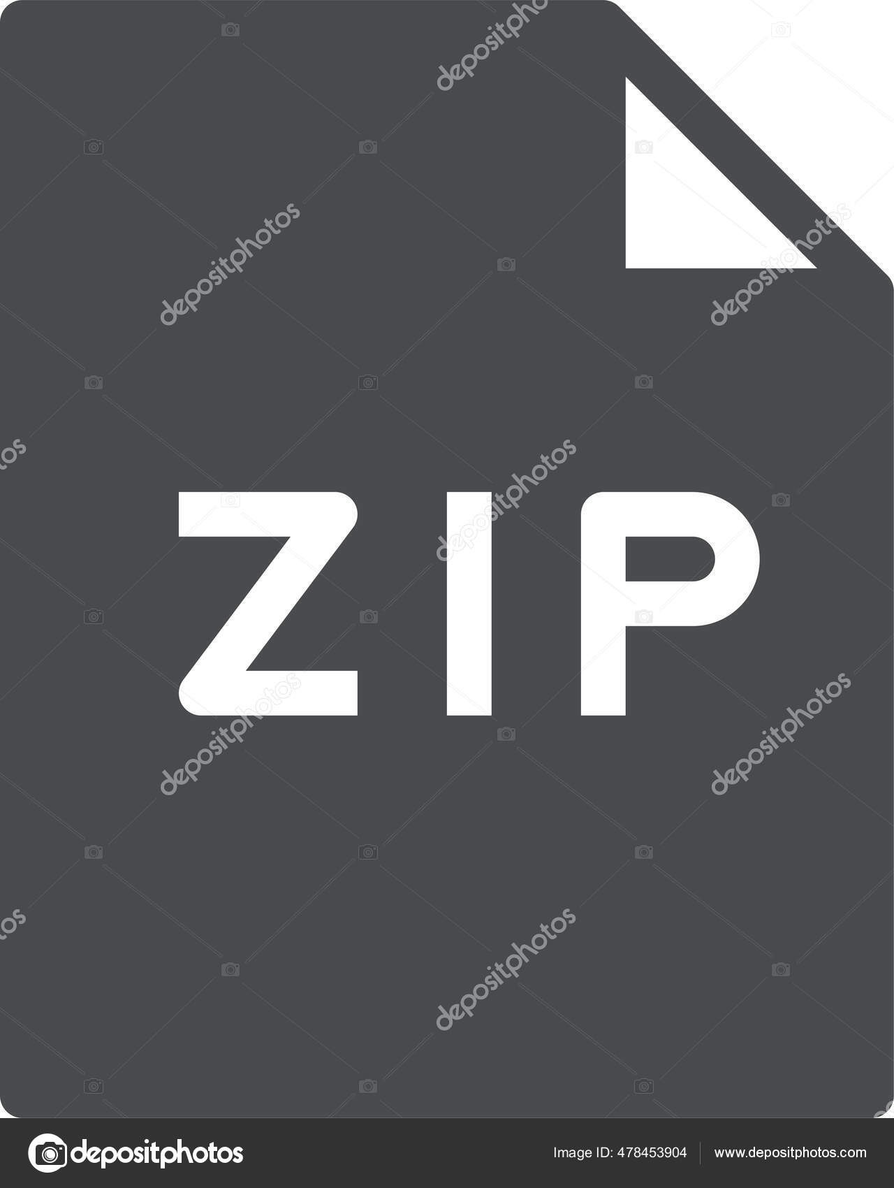 File Zip Document Icon Solid Style Stock Vector Image by ©iconfinder ...