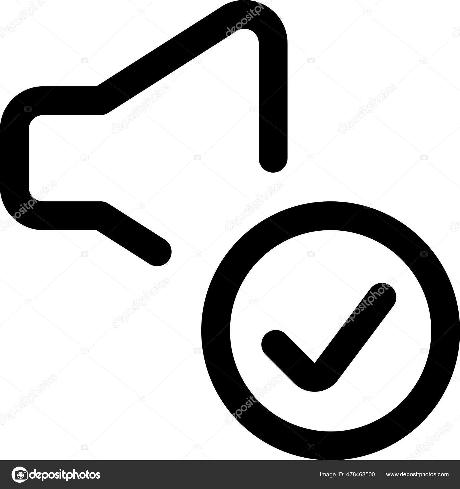 Icono Verificación Control Volumen Estilo Esquema Vector de stock por ...