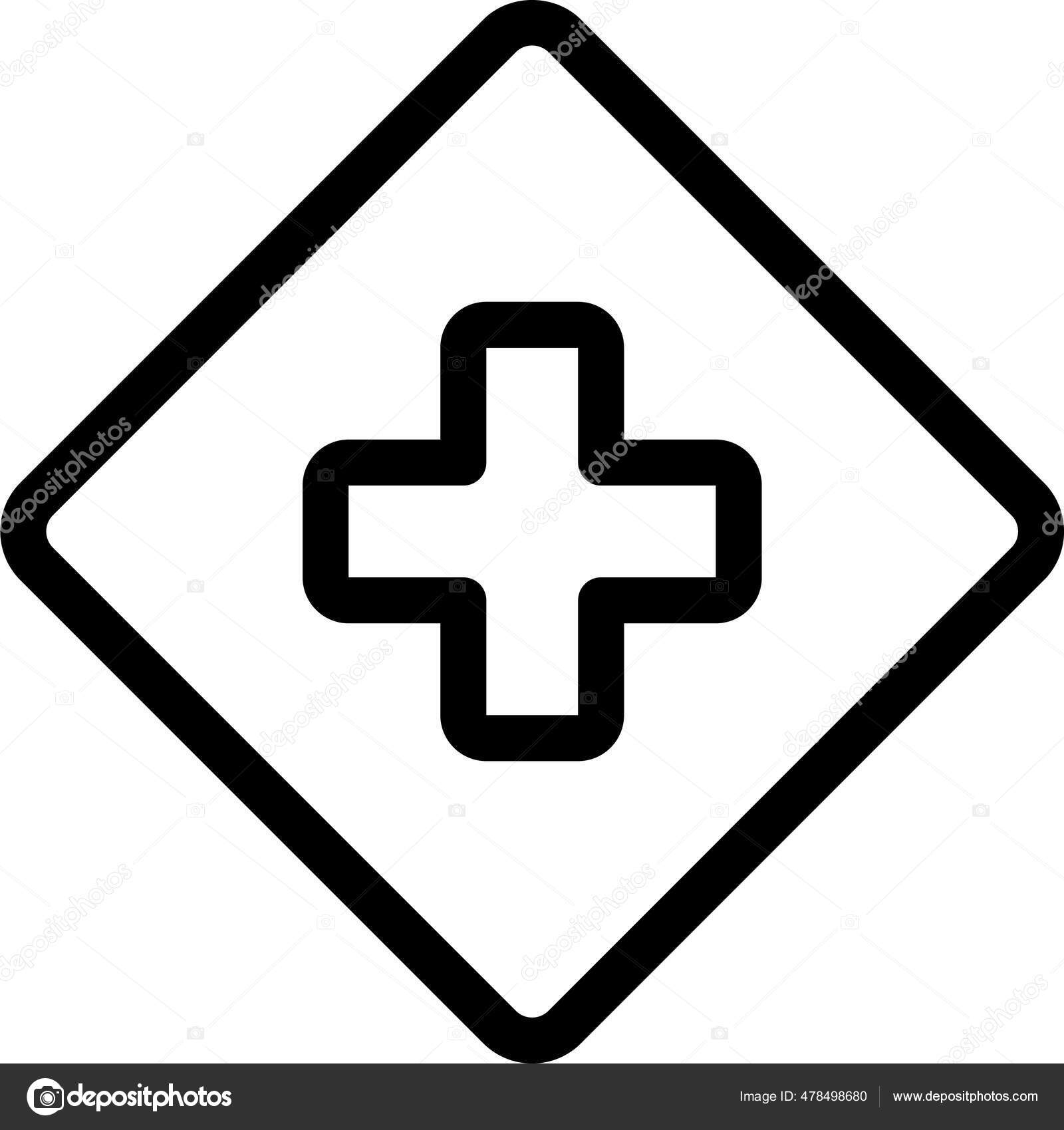 Cross Crossroad Intersection Icon Outline Style Stock Vector by ...