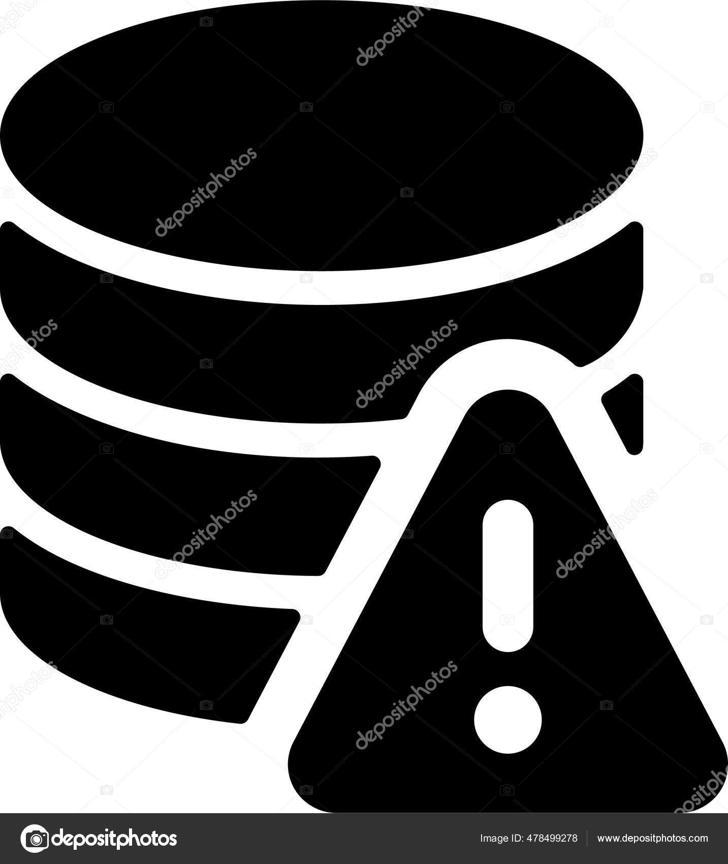 Database Warning Array Icon Solid Style Stock Vector Image by ...