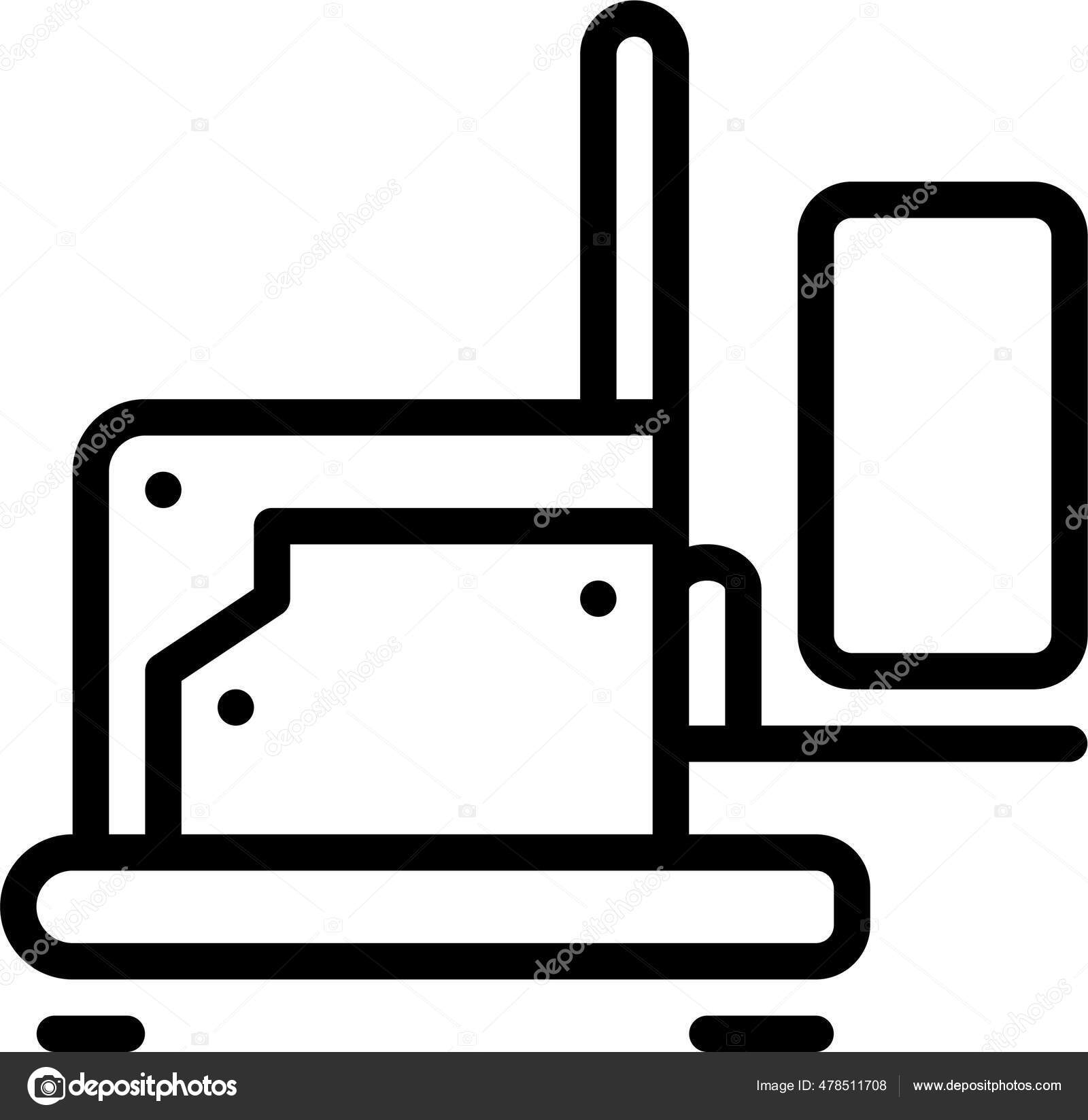 Agv Automated Guided Icon Outline Style Stock Vector Image by ...