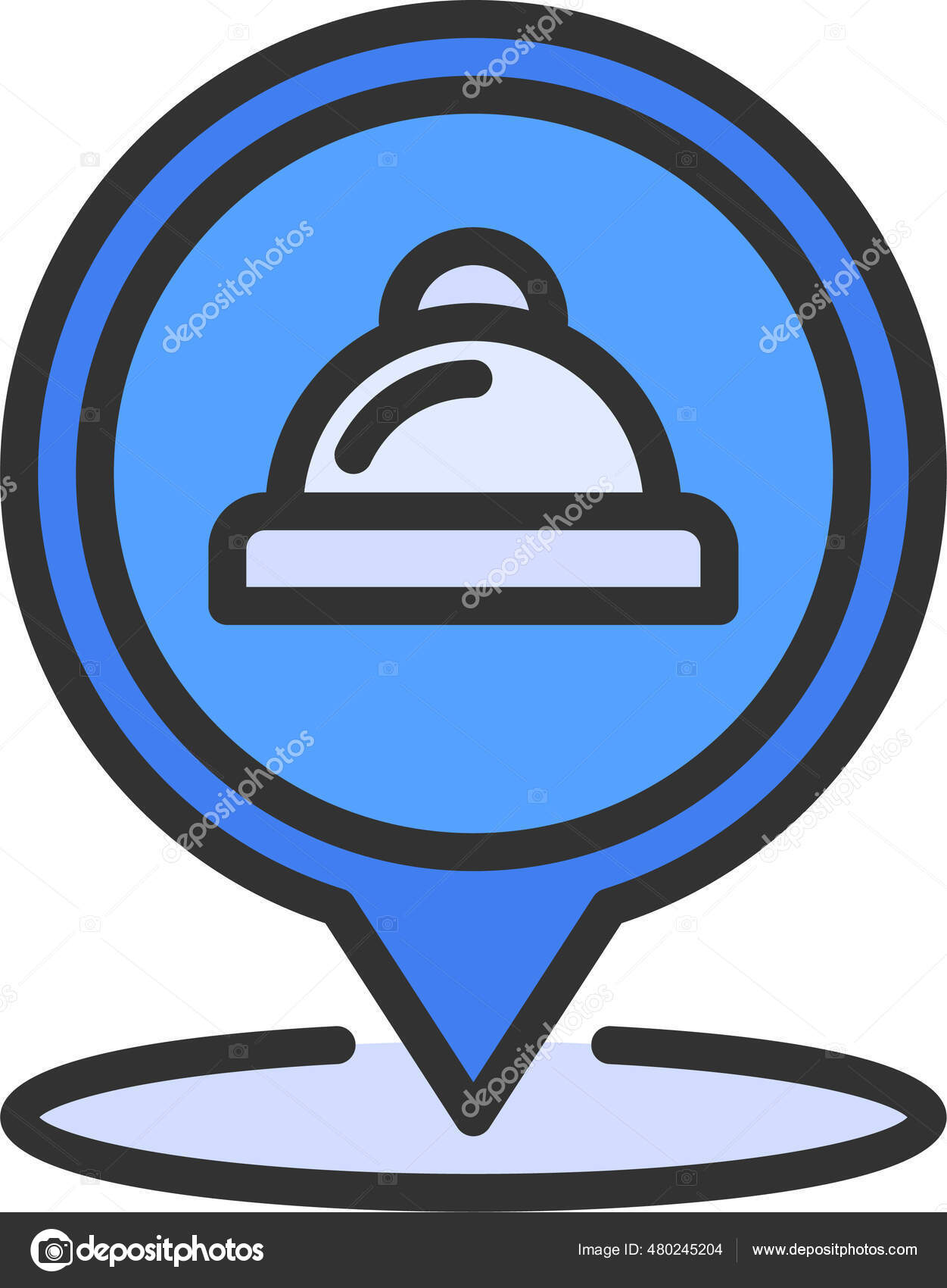 Food Location Map Icon Stock Vector Image by ©iconfinder #480245204