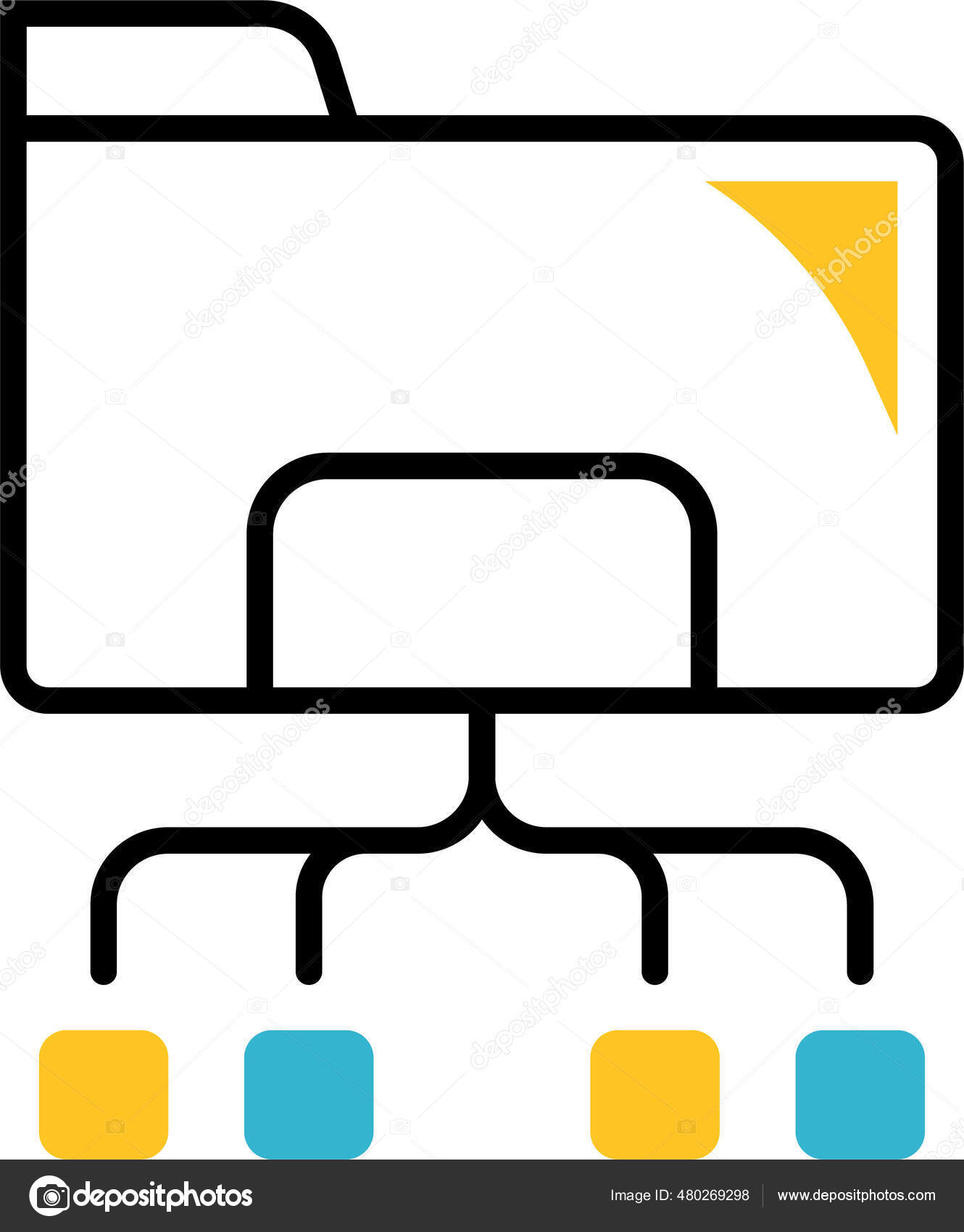 Network Folder Data Icon Stock Vector Image by ©iconfinder #480269298