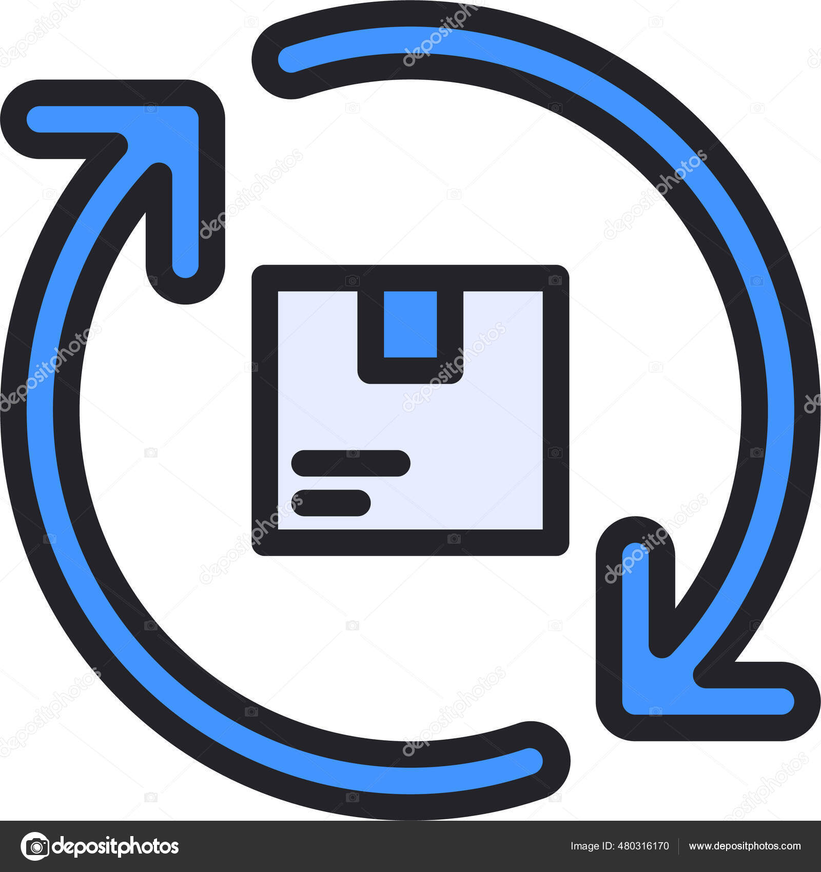 Easy Return Logistics Icon Stock Vector Image by ©iconfinder #480316170